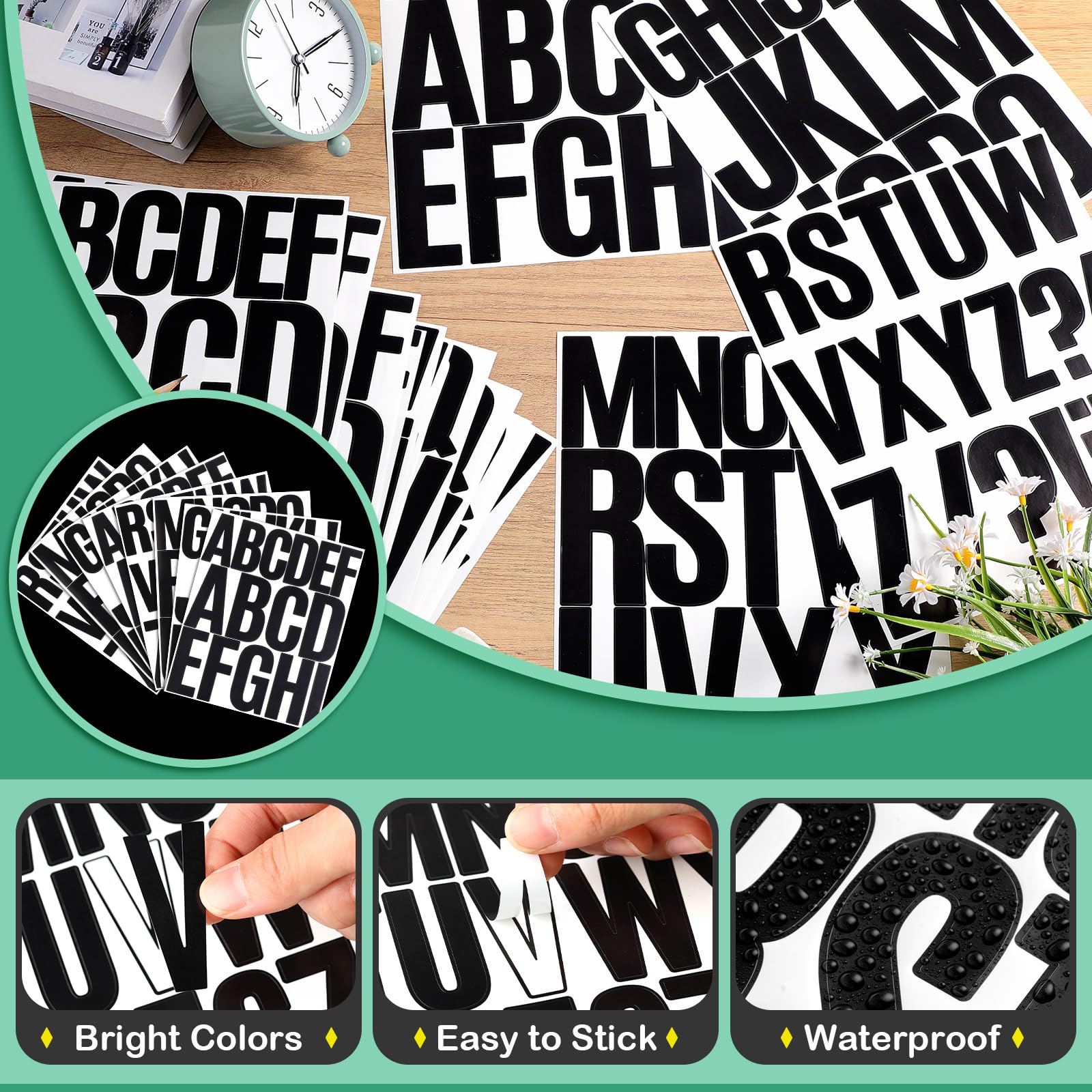 Snapklik.com : Qilery 32 Sheets 3 Inch 4 Inch Letter And Number ...