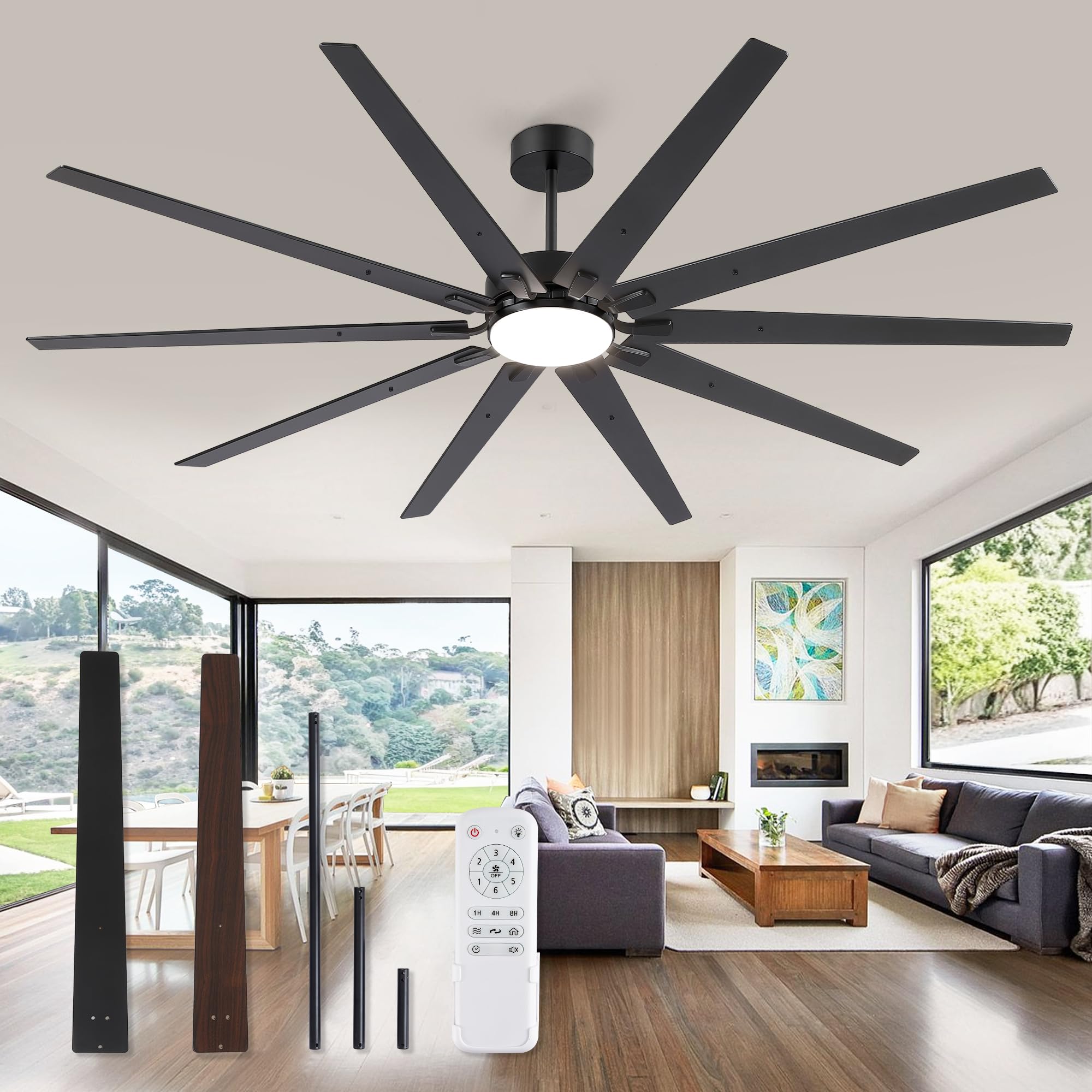 Snapklik.com : Fanbulous 92 Inch Industrial Ceiling Fans