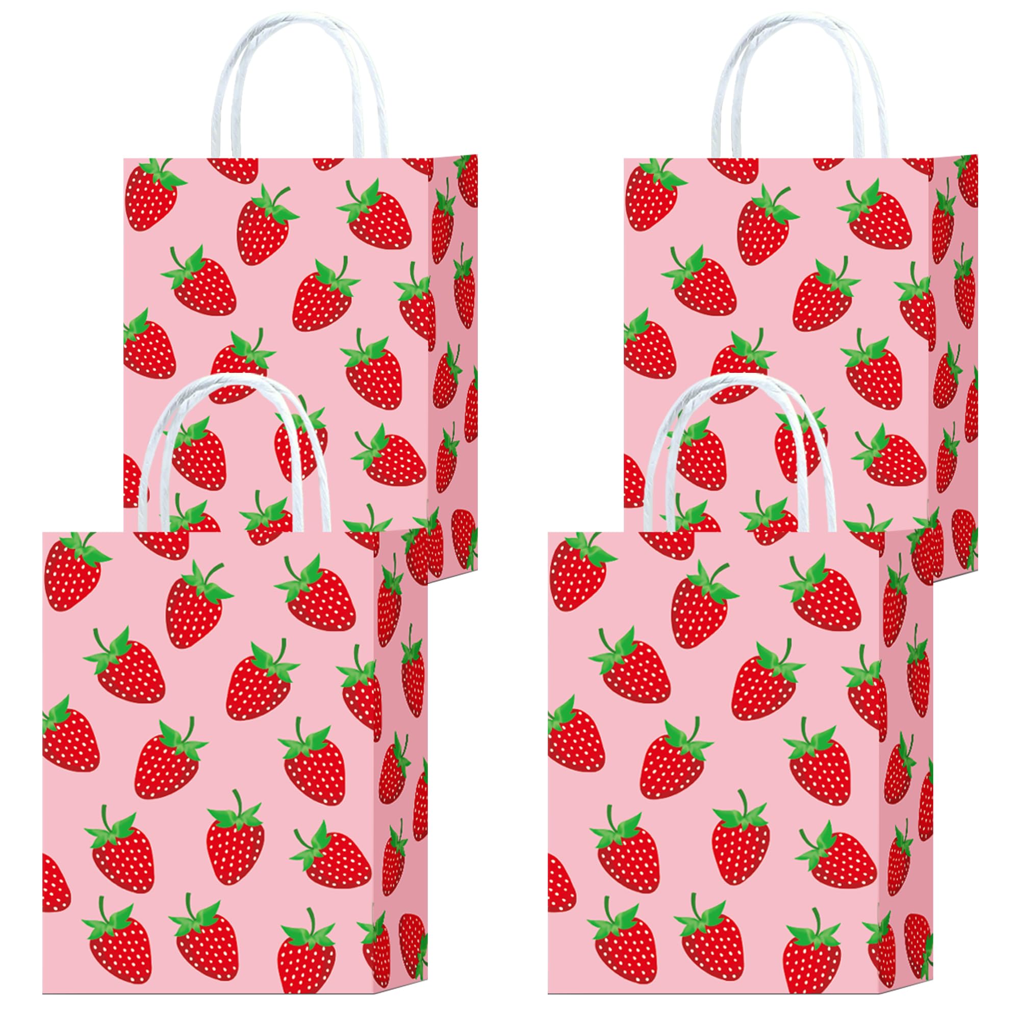 Amazon.com: Hitkmi 16 Pcs Strawberry Gift Bags Small Strawberry Paper ...