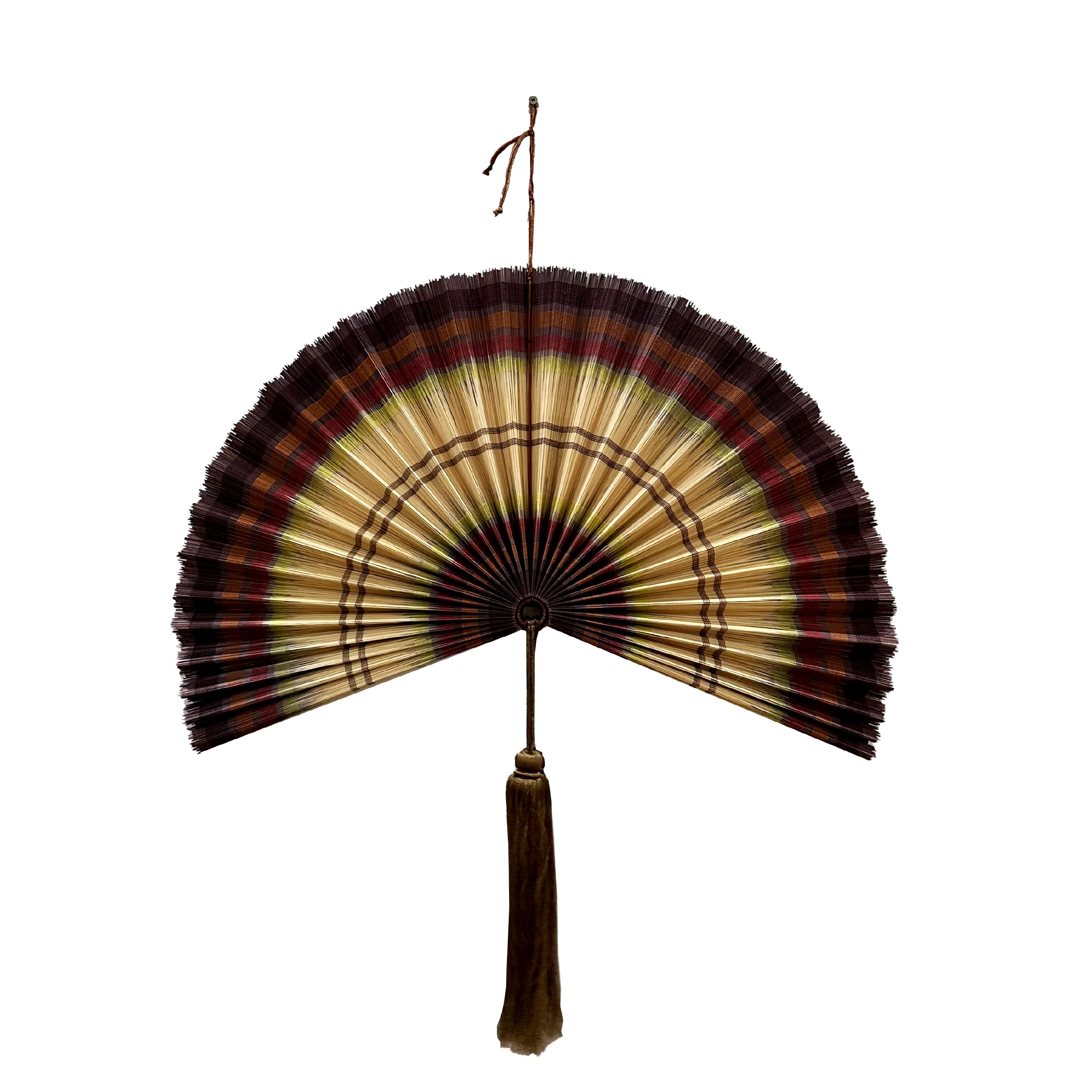 Amazon.com: MadeTerra S Bamboo Fan Wall Decor | Bamboo folding fan Wall ...