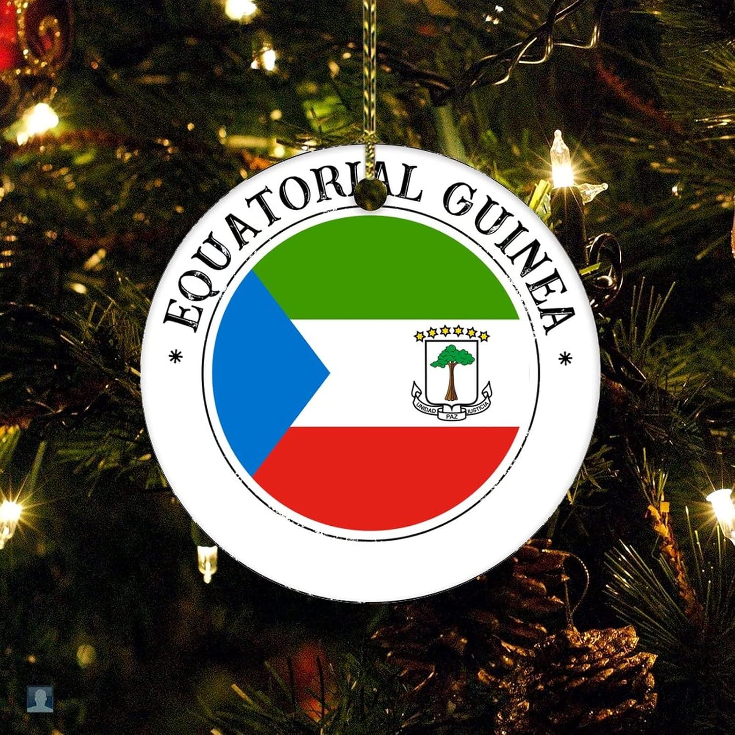 Amazon.com: Ornament National Flag Equatorial Guinea Flag Holiday ...