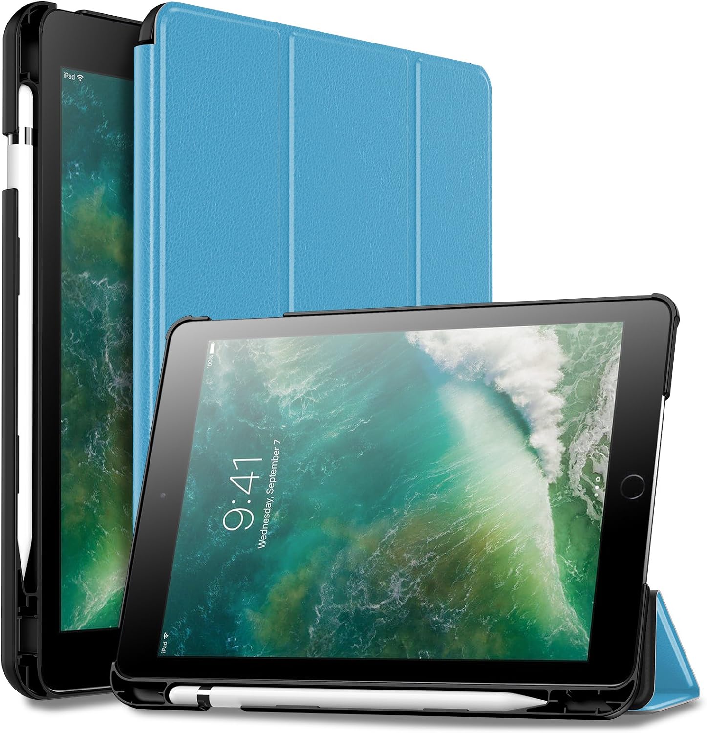 Amazon.com: Infiland Case Cover with Pencil Holder Support Auto Wake ...