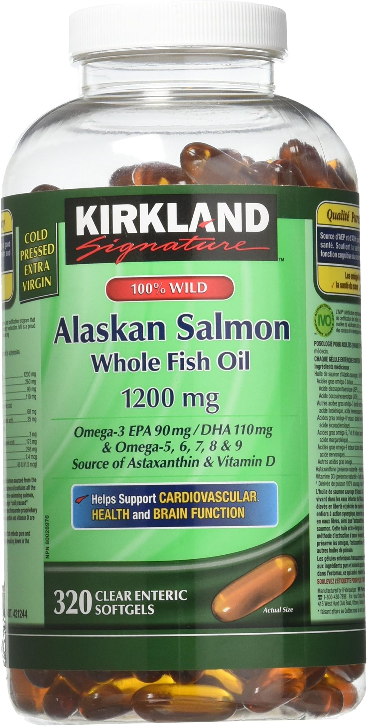 Amazon.com: Pure Alaska Omega-3 Wild Alaskan Salmon Oil 1000mg 210 ct ...