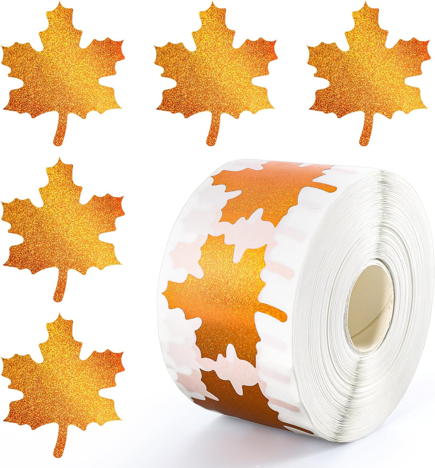 Amazon.com: AWEELON 1000Pcs Maple Leaves Holographic Stickers Fall ...