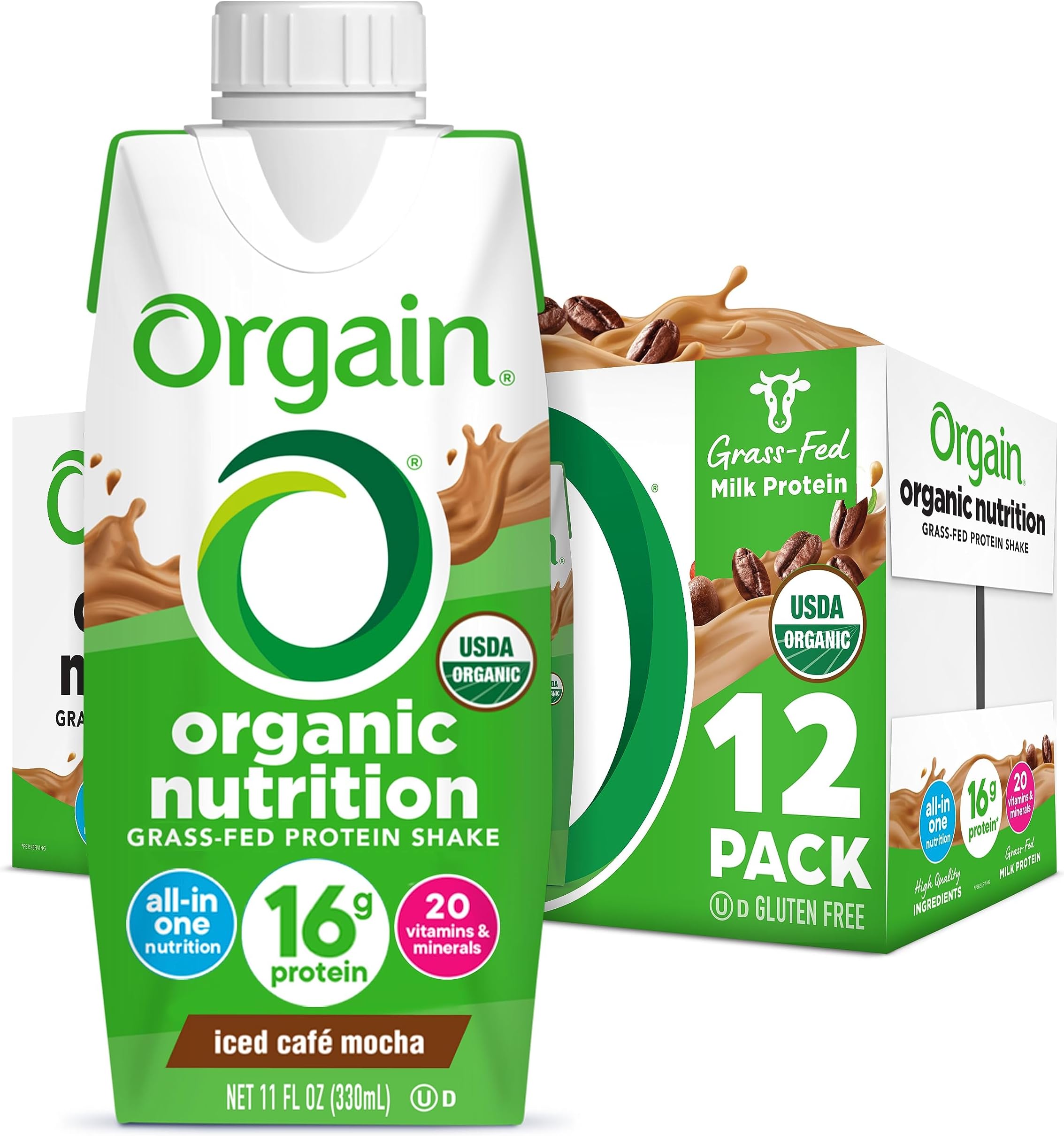 Amazon.com : Orgain Milk 30g Protein Shake, Chocolate Fudge, 11 Fluid ...