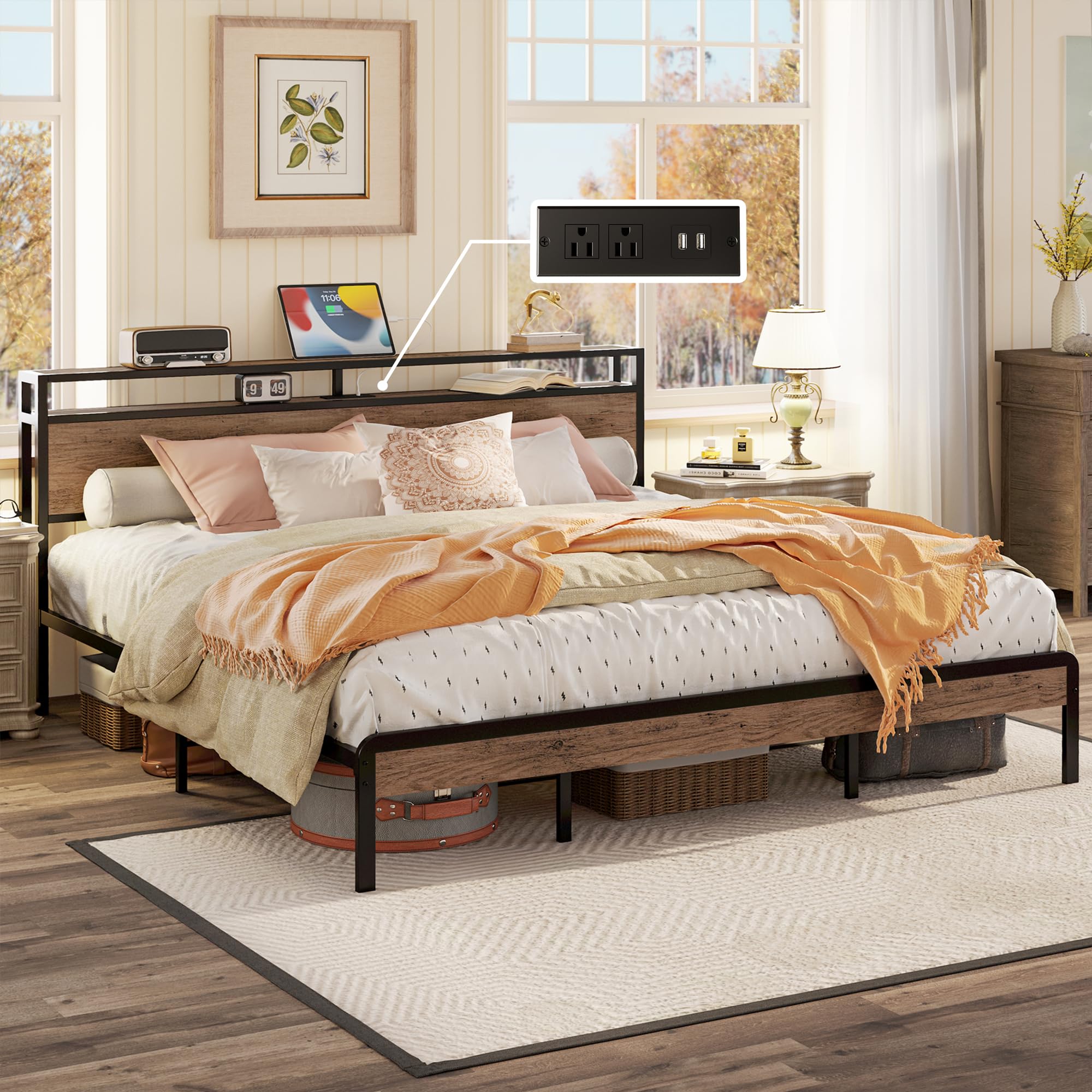 Snapklik.com : IRONCK King Size Bed Frame