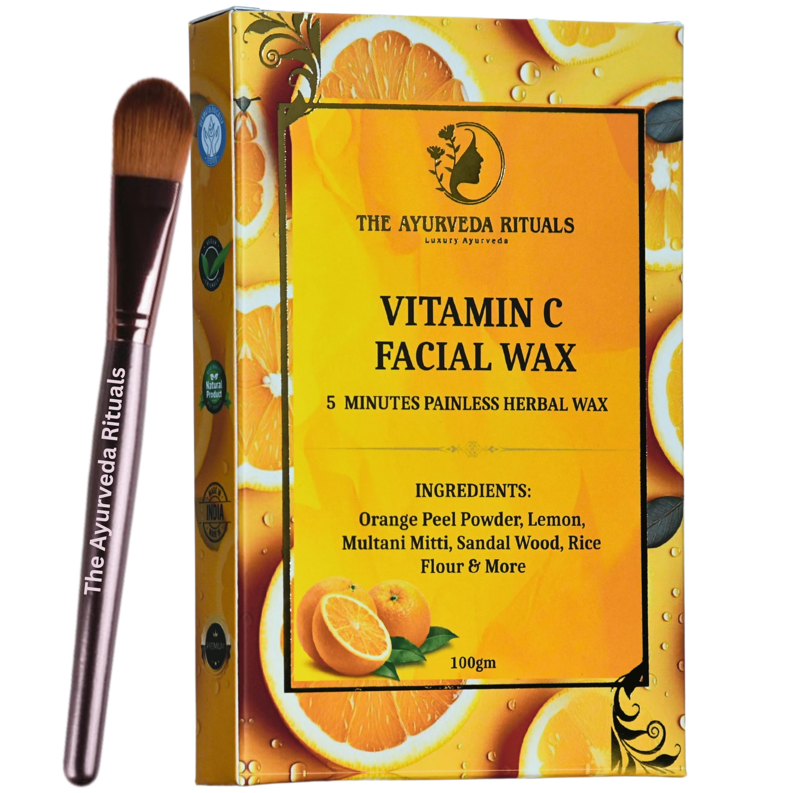 Buy The Ayurveda Rituals- Vitamin C Facial Wax Powder - 5 Minutes ...