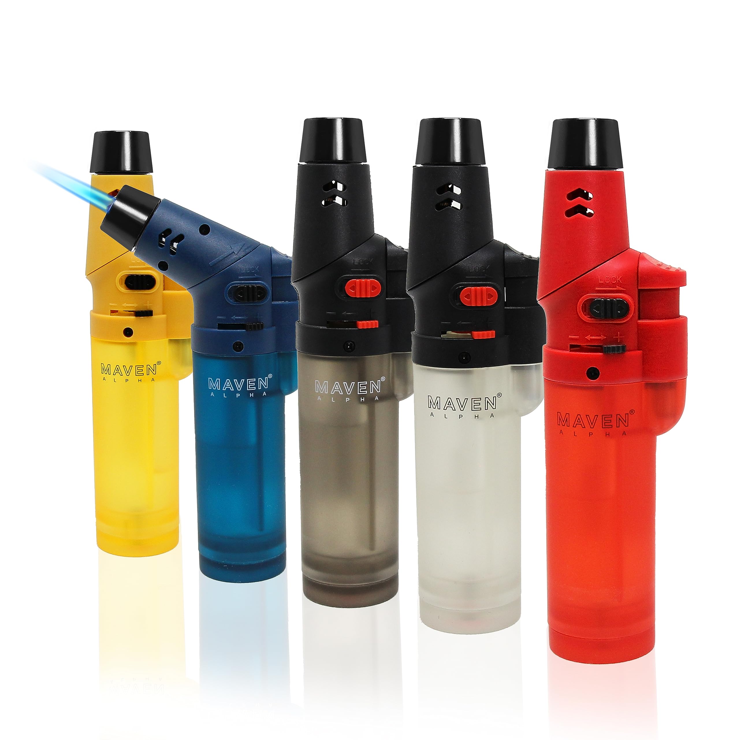 Amazon.com: Maven Torch Lighter, 5 Pack, Butane Gas, Adjustable Jet ...