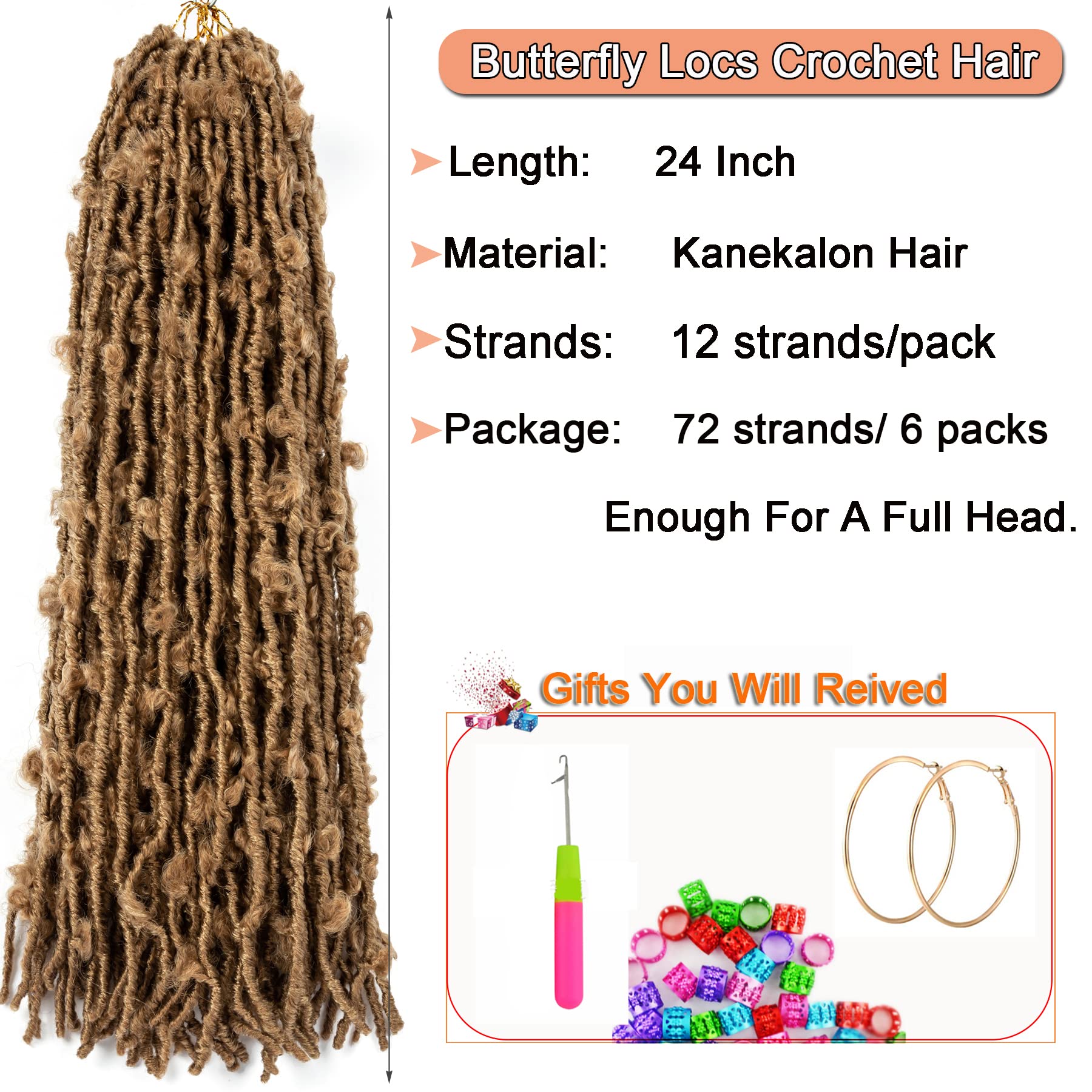 Snapklik.com : Ginger Crochet Butterfly Locs,24 Inch Butterfly Locs ...
