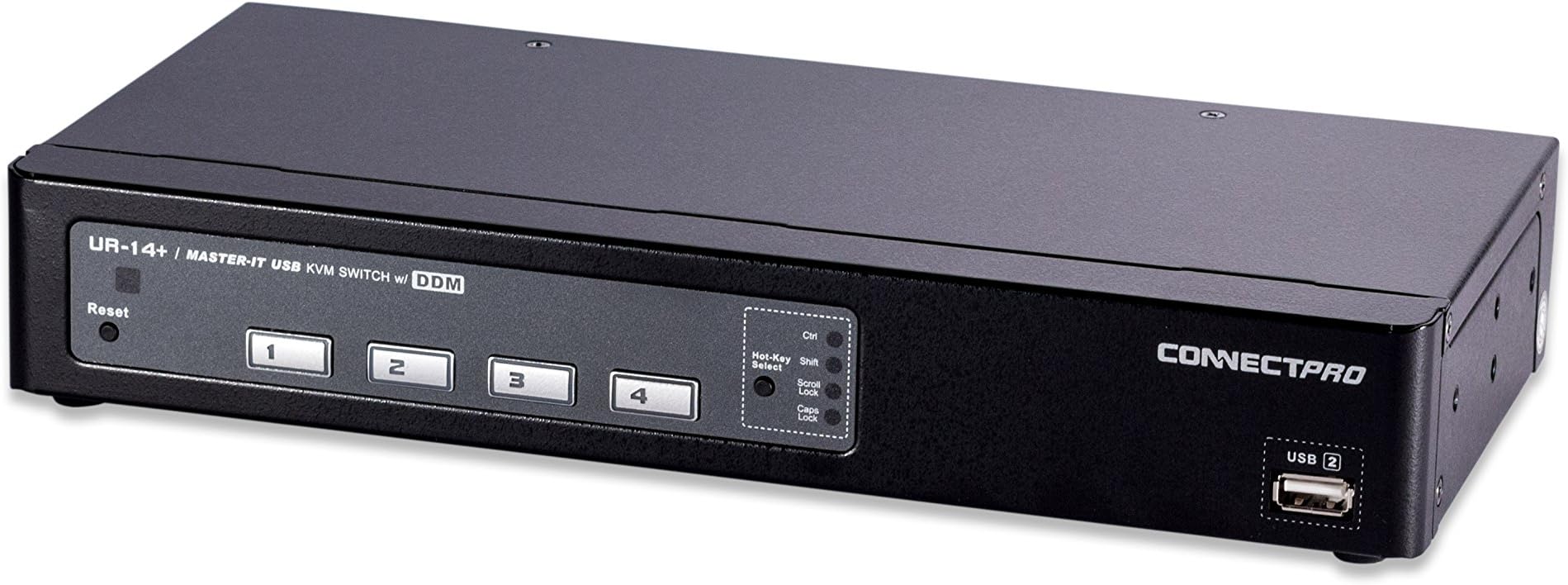 Amazon.com: ConnectPRO UR-14+KIT, 4-port USB KVM switch w/ DDM & multi ...