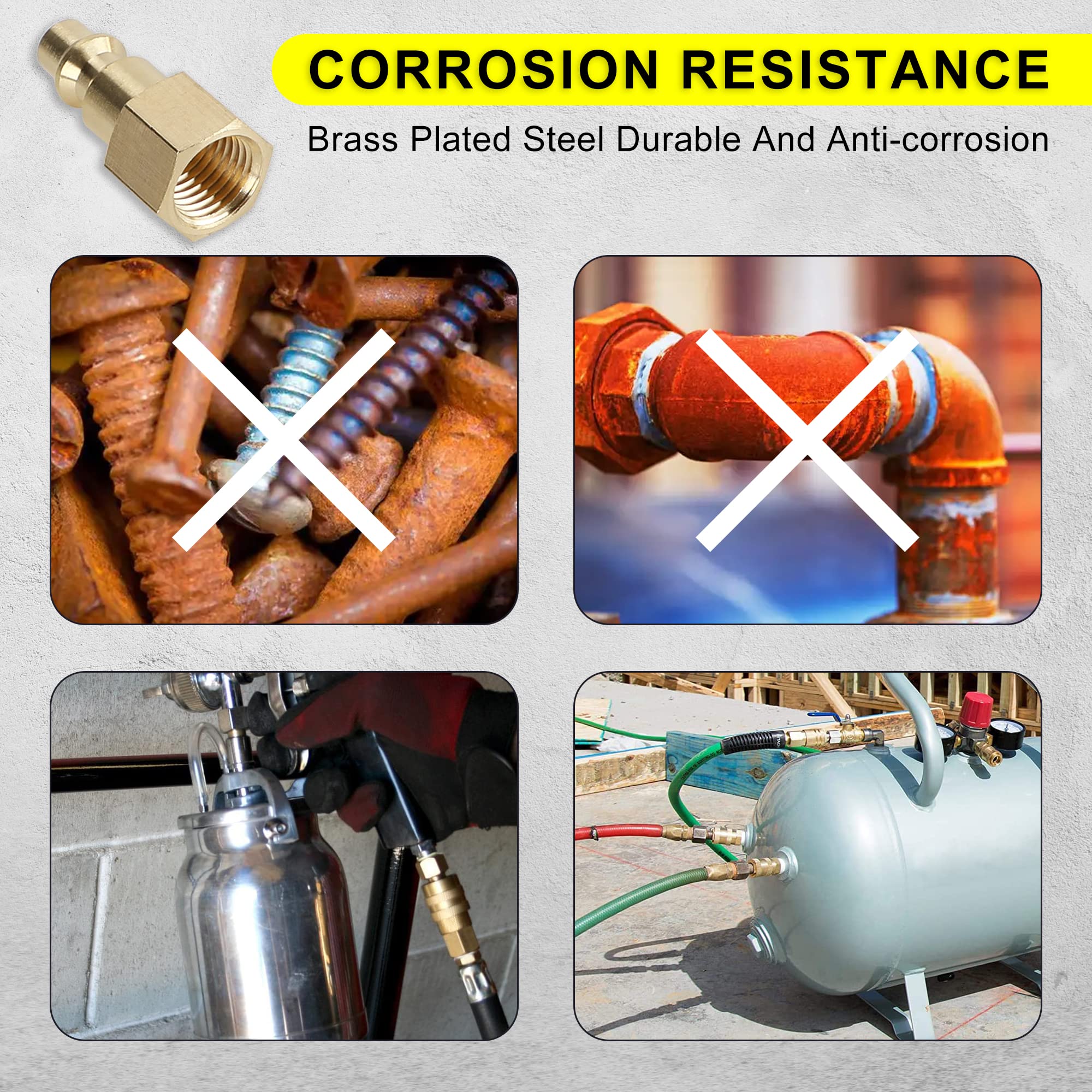 Snapklik.com : Hynade Air Plugs,14 Inch NPT Plug Female Industrial Air ...