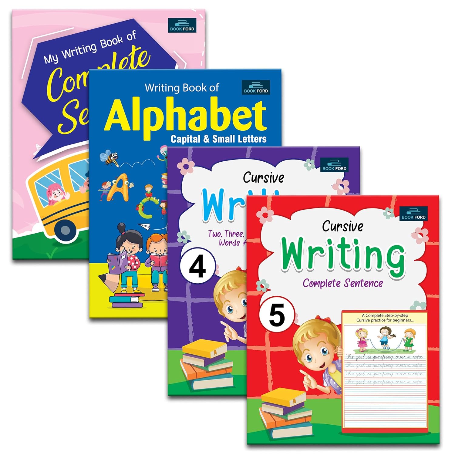 Writing Book For Kids - Set of 4 Books - Alphabet Capital & Small ...