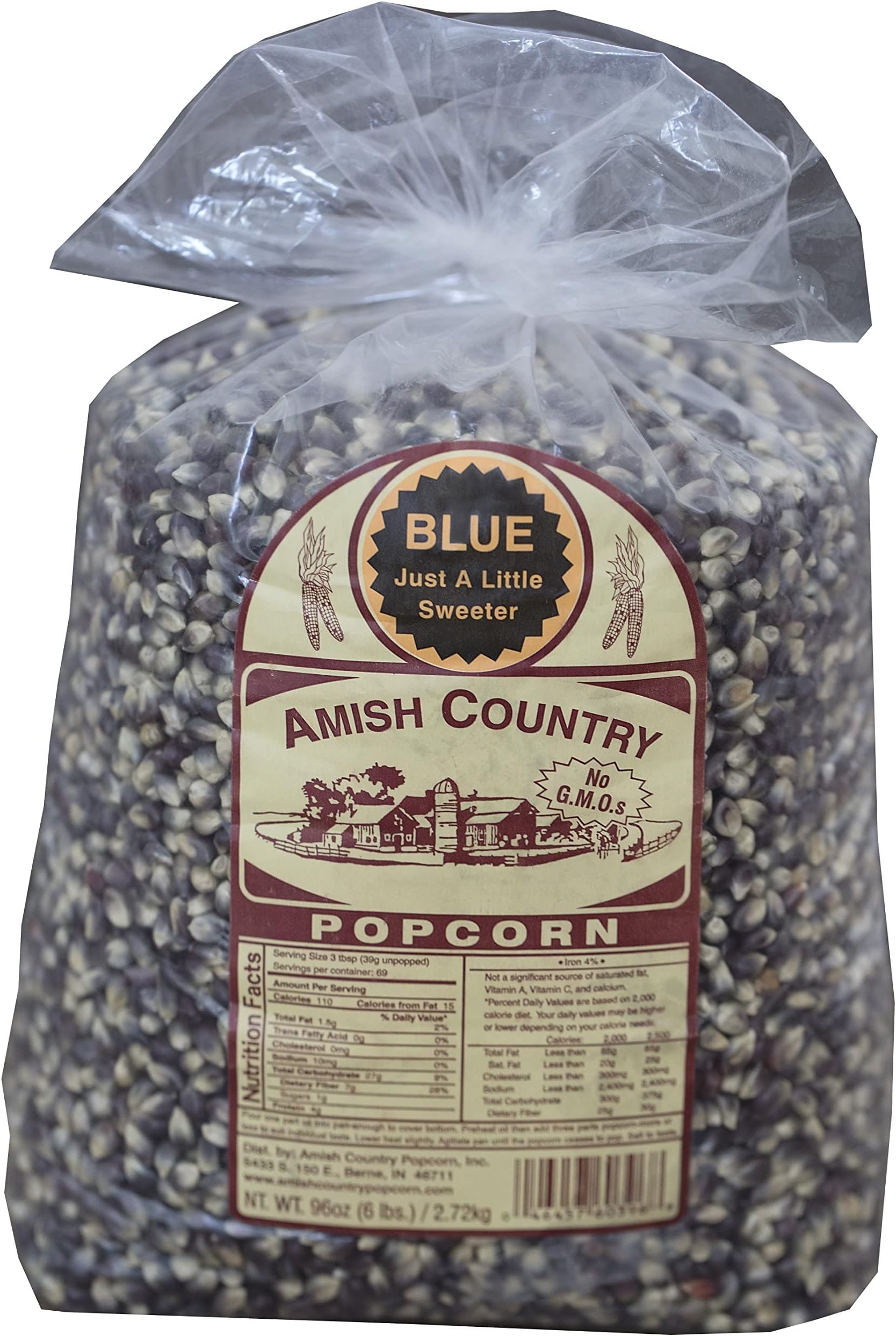 Amazon.com: Amish Country Popcorn | 6 lb Bag | Popcorn Kernels | Small ...