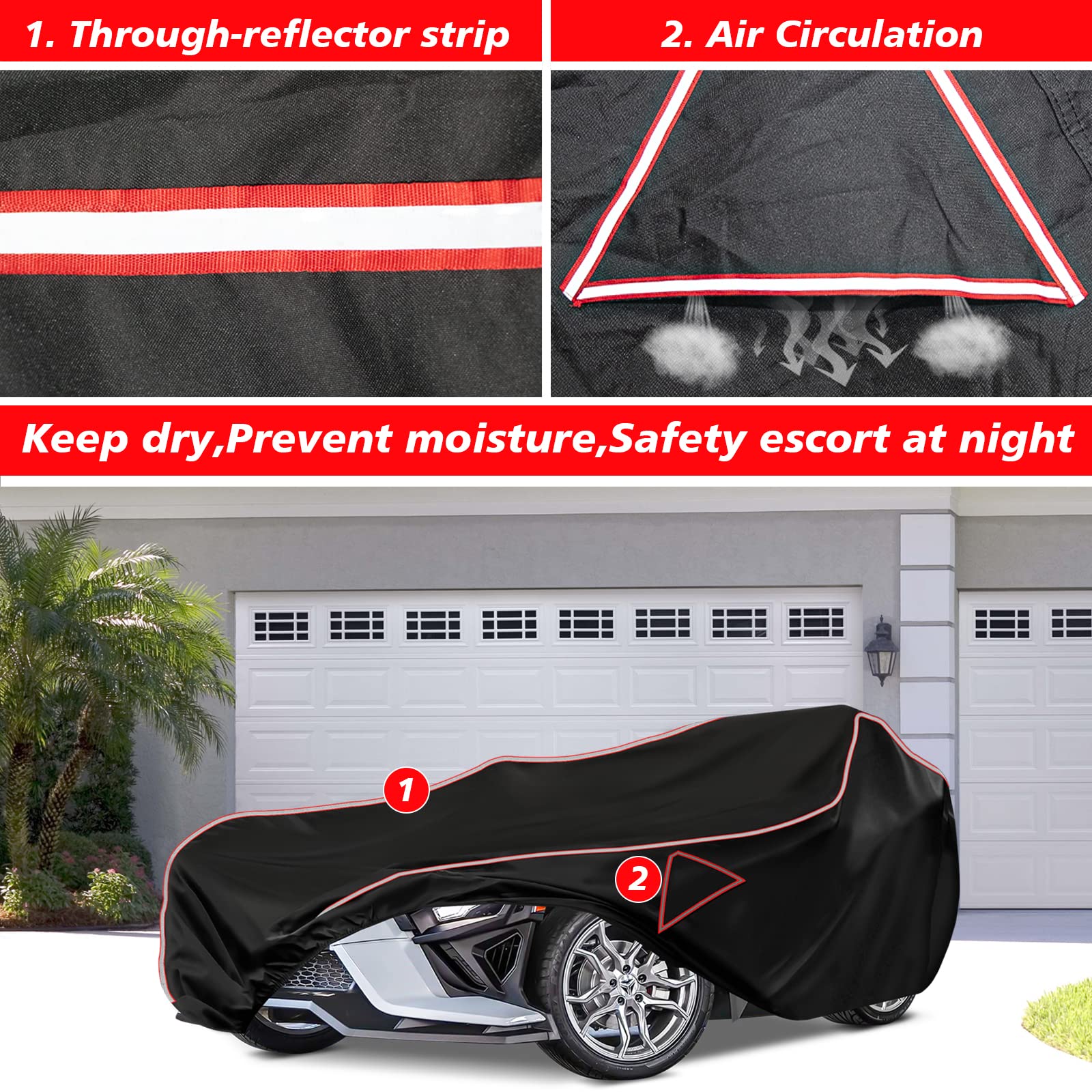 Snapklik.com : XYZCTEM Full Cover For Polaris Slingshot 420D Upgrated Waterproof Heavy Duty UV ...