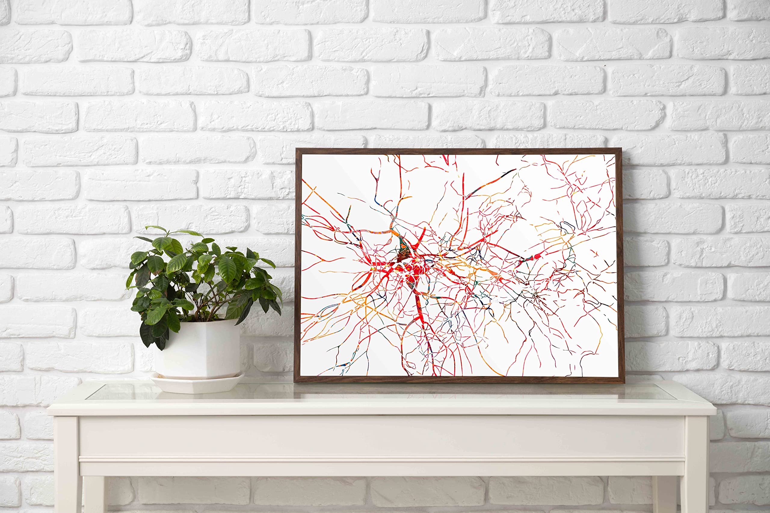 Buy Neural Network Watercolor Art Print Cortical Neurons Brain Cells ...