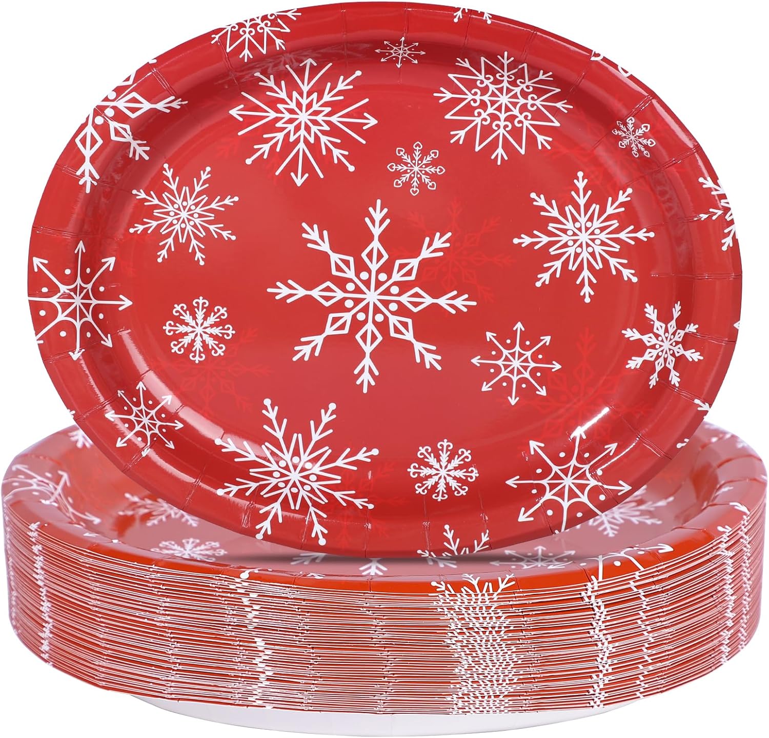 Amazon.com: GiftPeak Christmas Paper Plates,50 Count Heavy Duty Paper ...
