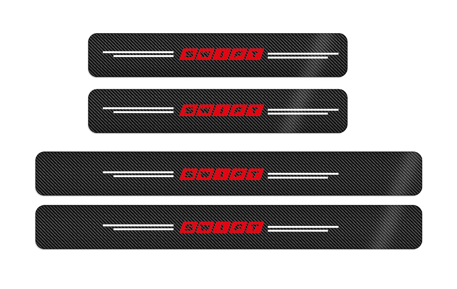 ISEE 360® 4Pcs Carbon Fibre Anti Scratch Door Sill Car Stickers ...