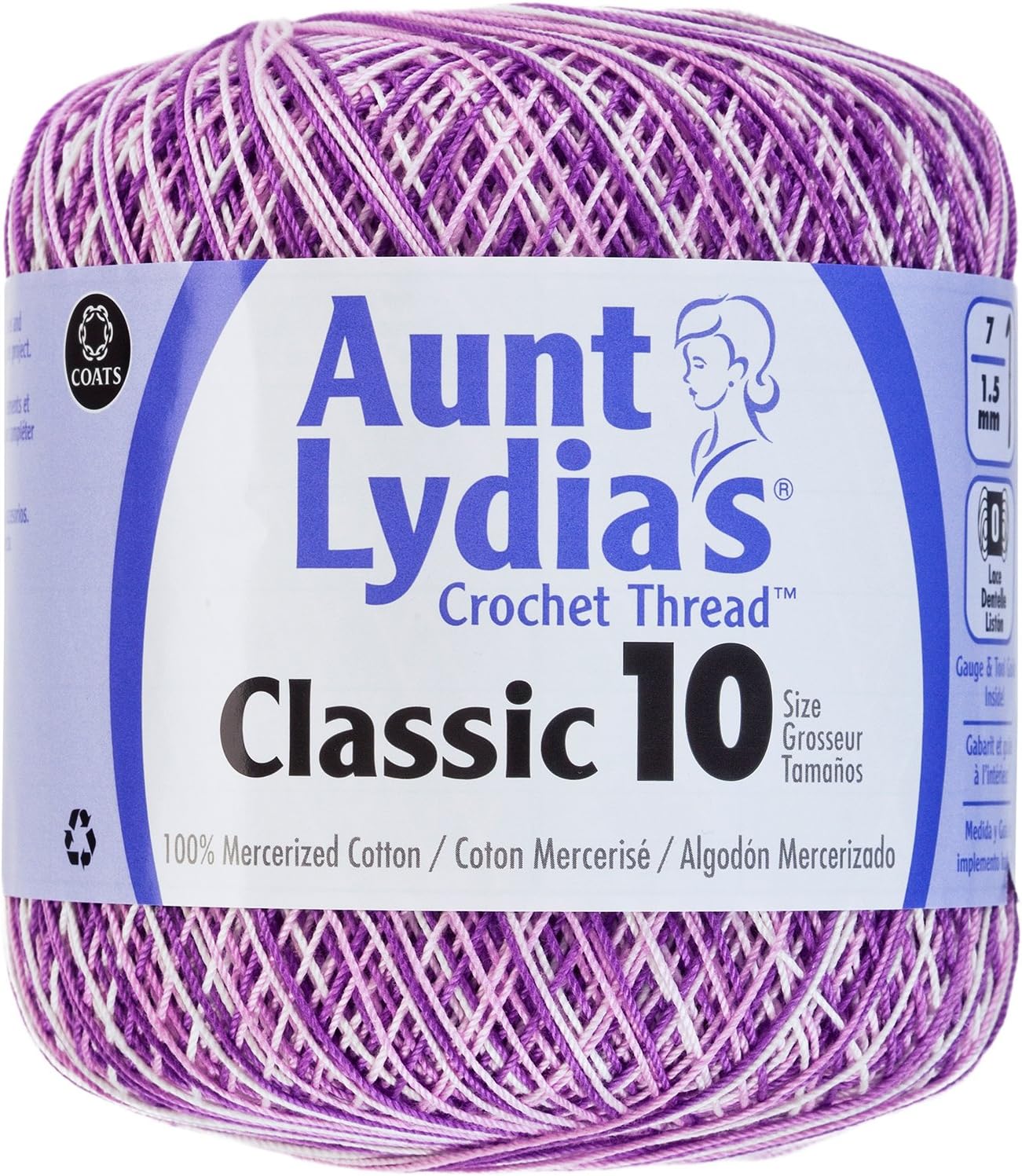 Amazon.com: Aunt Lydia'S Classic Crochet Thread Size 10-Shades Of ...