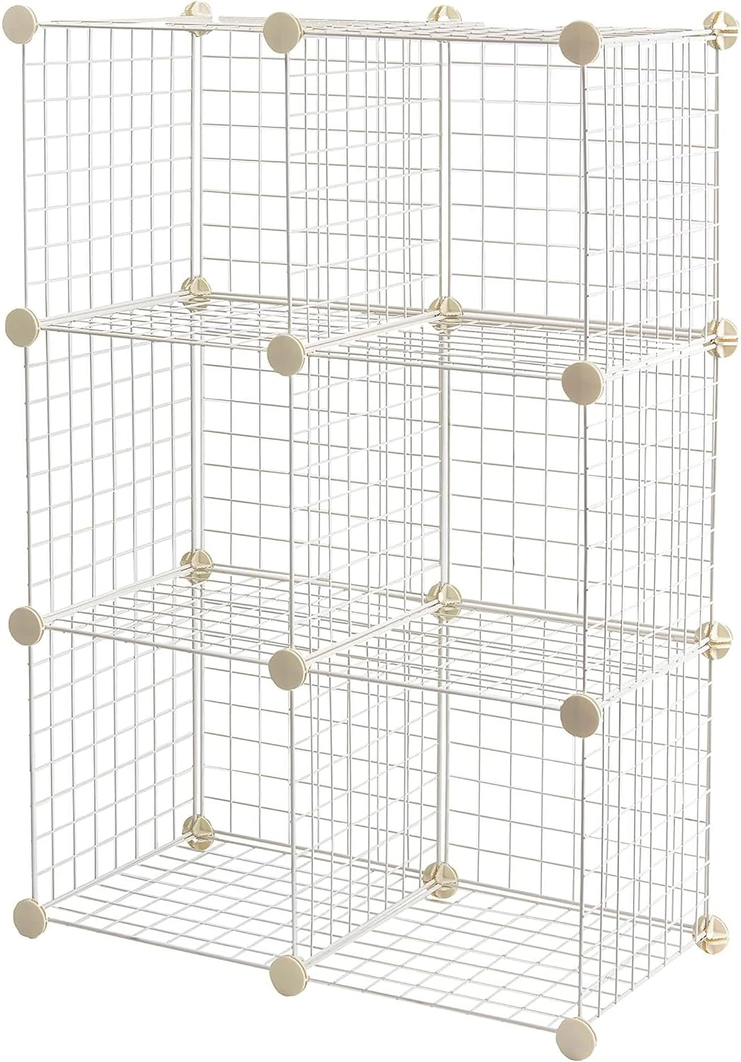 Amazon.com: Amazon Basics 6 Cube Wire Grid Stackable Storage Shelves ...