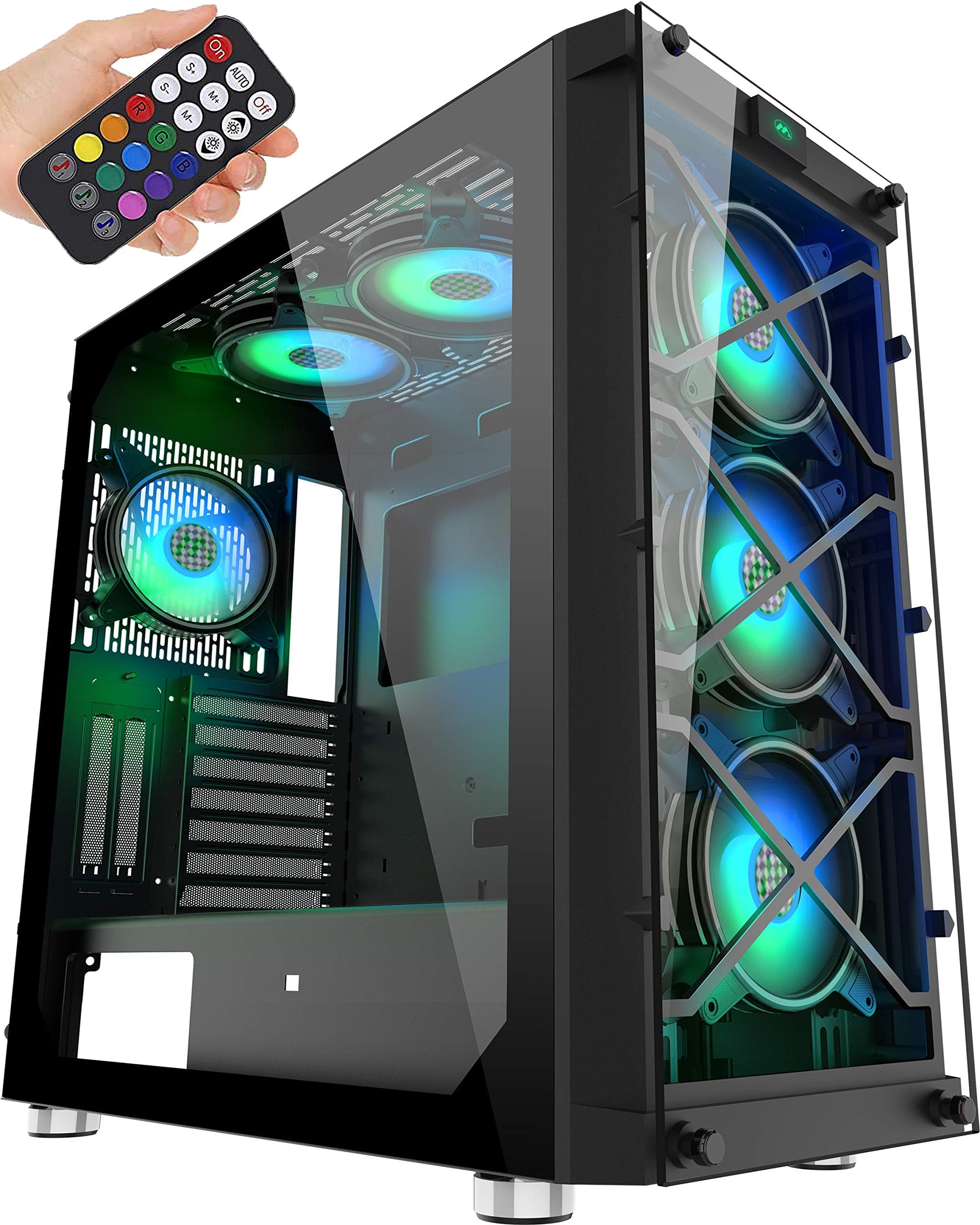 Amazon.com: KEDIERS Innovative PC Case - ATX Tower Tempered Glass ...