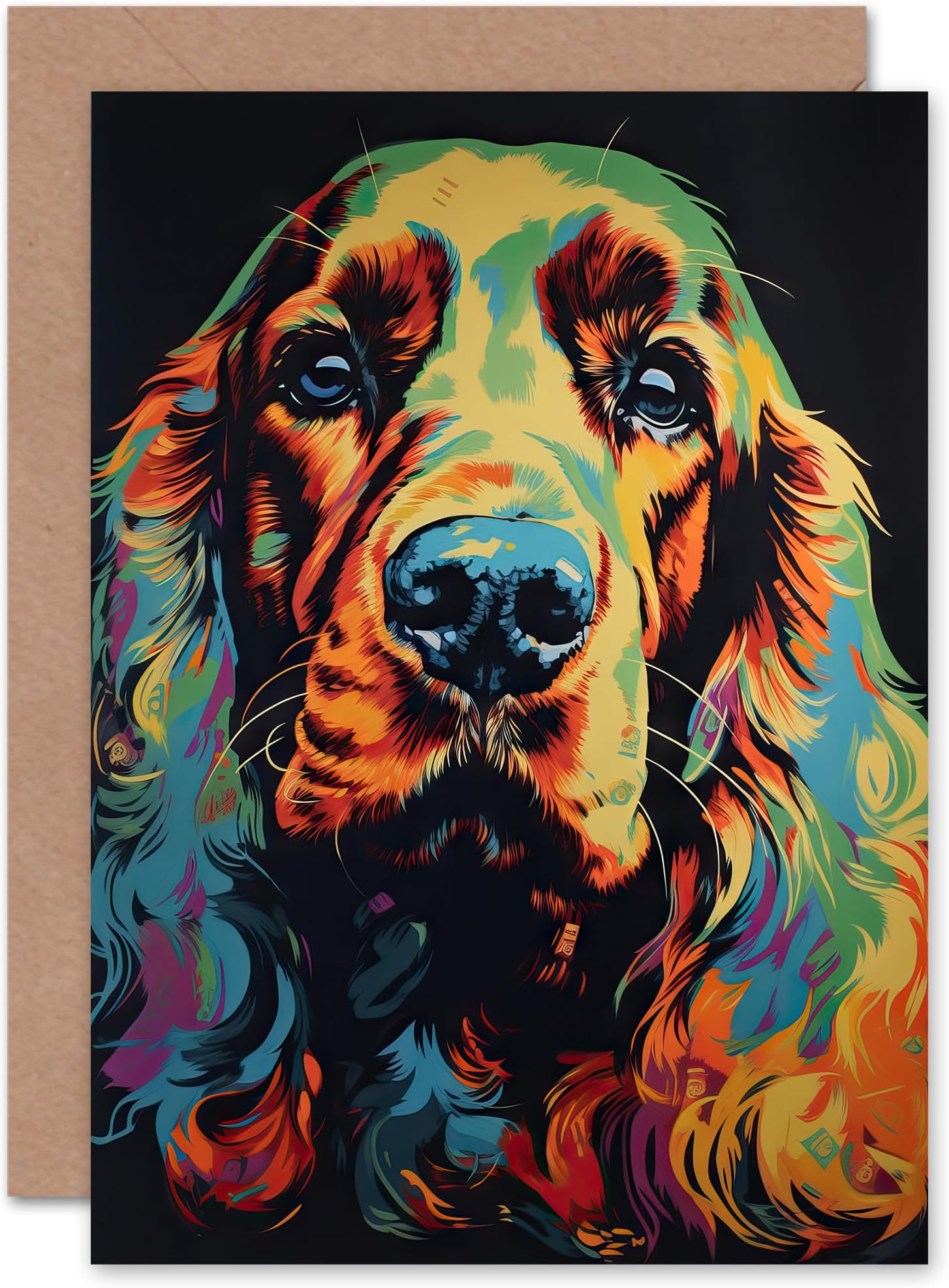 Watercolor Cocker Spaniel Greeting Card - Dog Card 145mm x 145mm ...