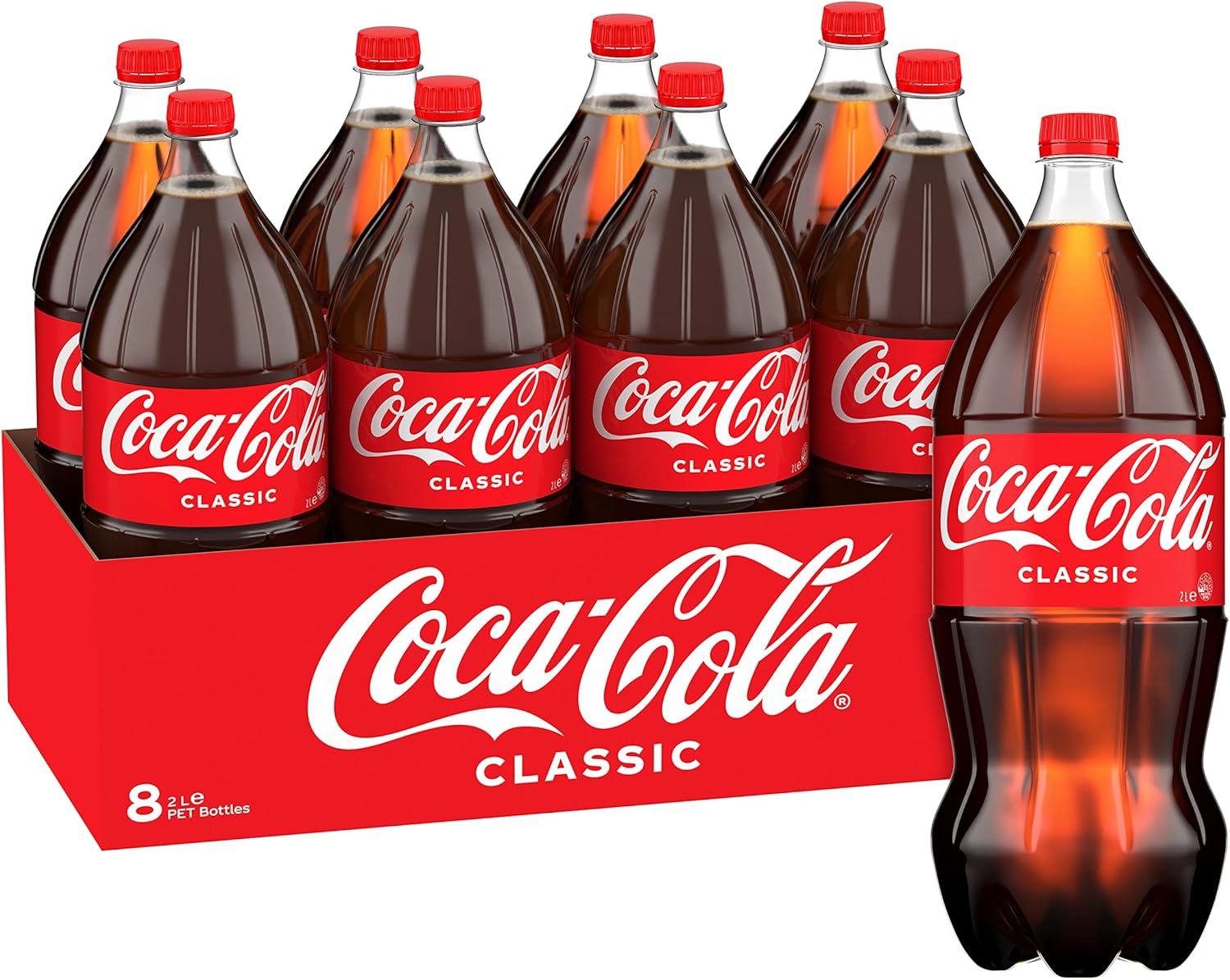 Coca-Cola Classic Soft Drink Multipack Bottles 8 x 2L : Amazon.com.au ...