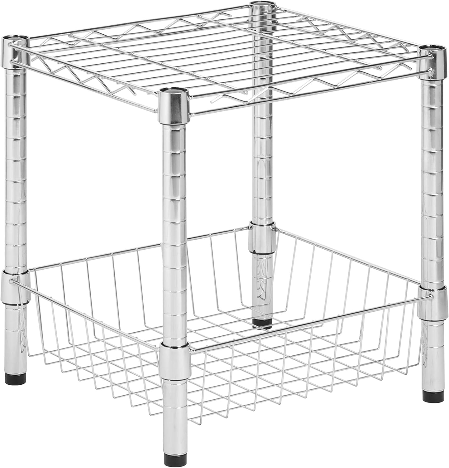 Amazon Honey Can Do Chrome Wire Table W Basket Large Home Kitchen amazon-honey-can-do-chrome-wire-table-w-basket-large-home-kitchen