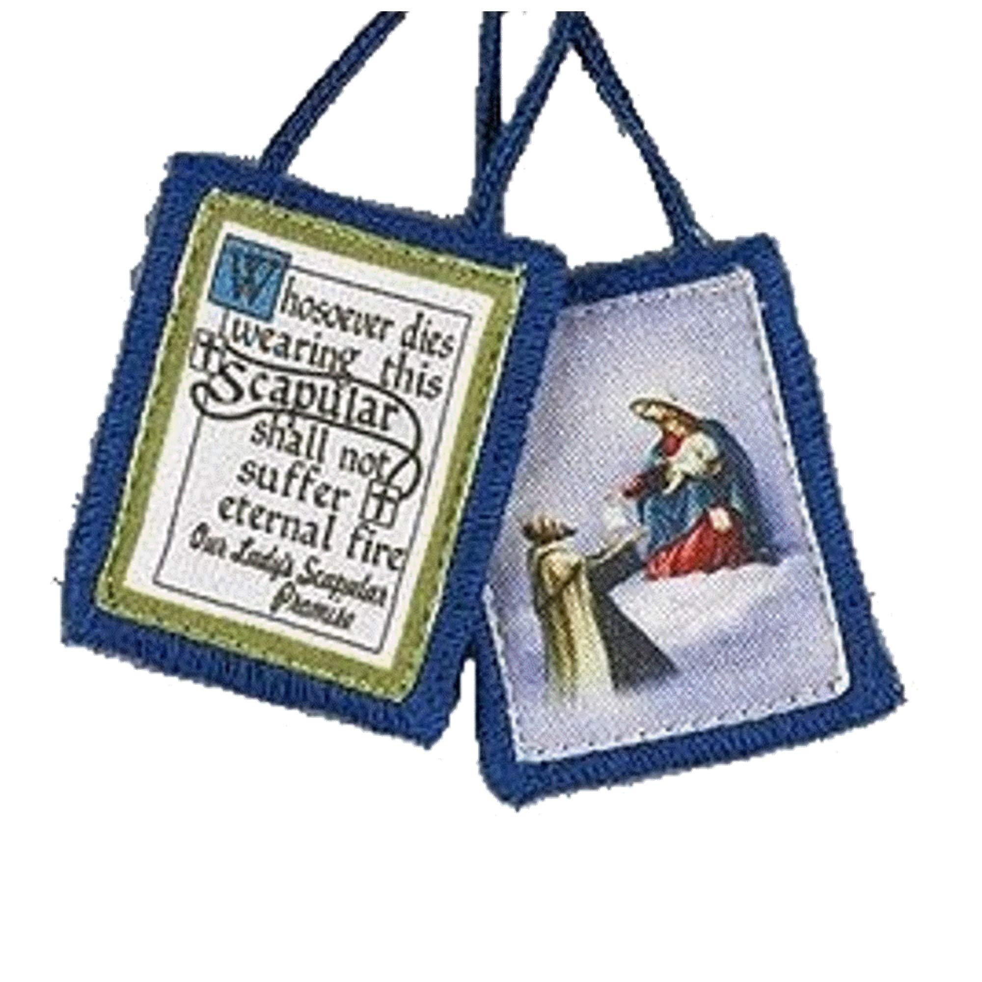 Buy Our Lady of Carmel and Saint Simon Stock Blue Cloth Scapular ...