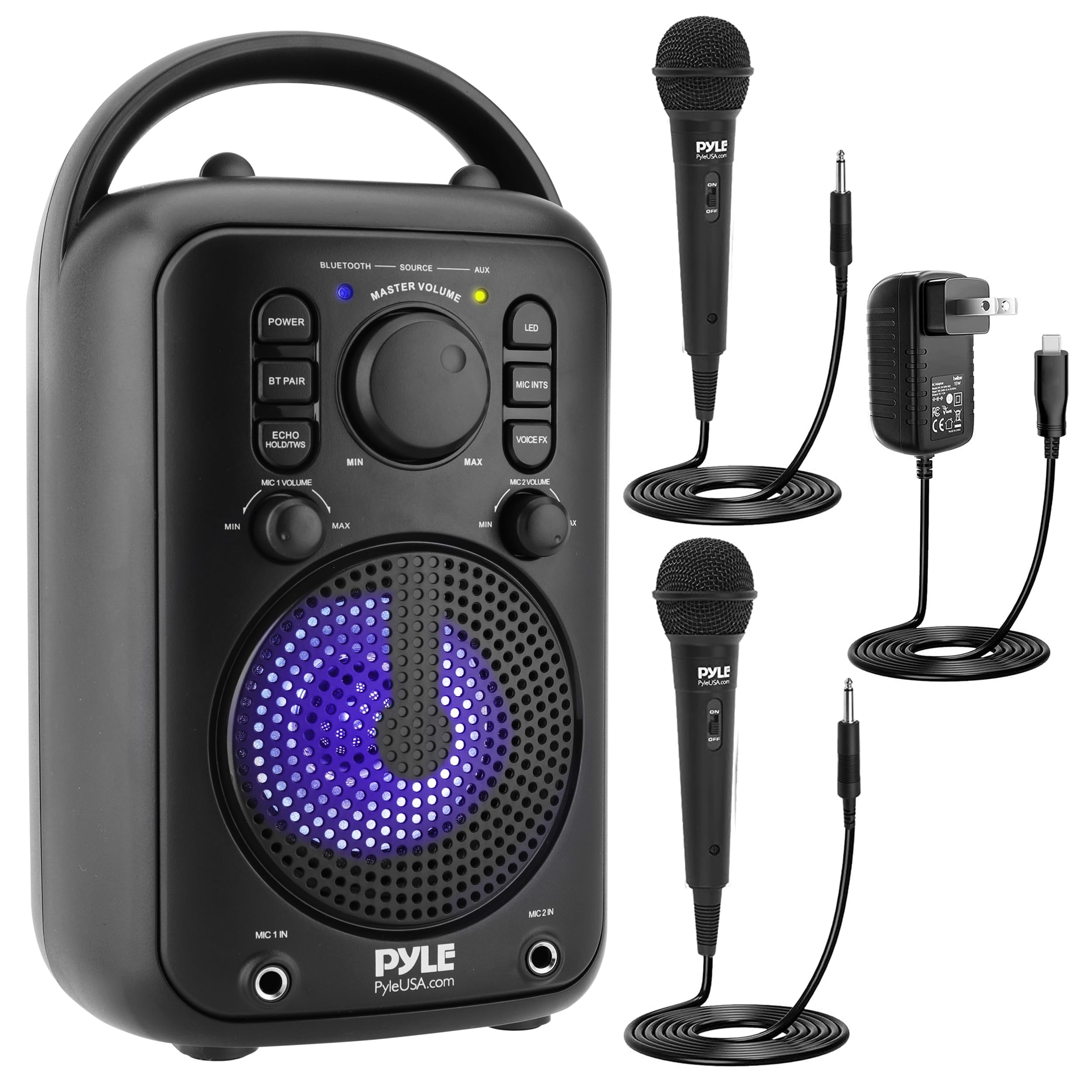 Pyle 4” Wireless BT Streaming Speaker - Portable Audio Speaker, with ...