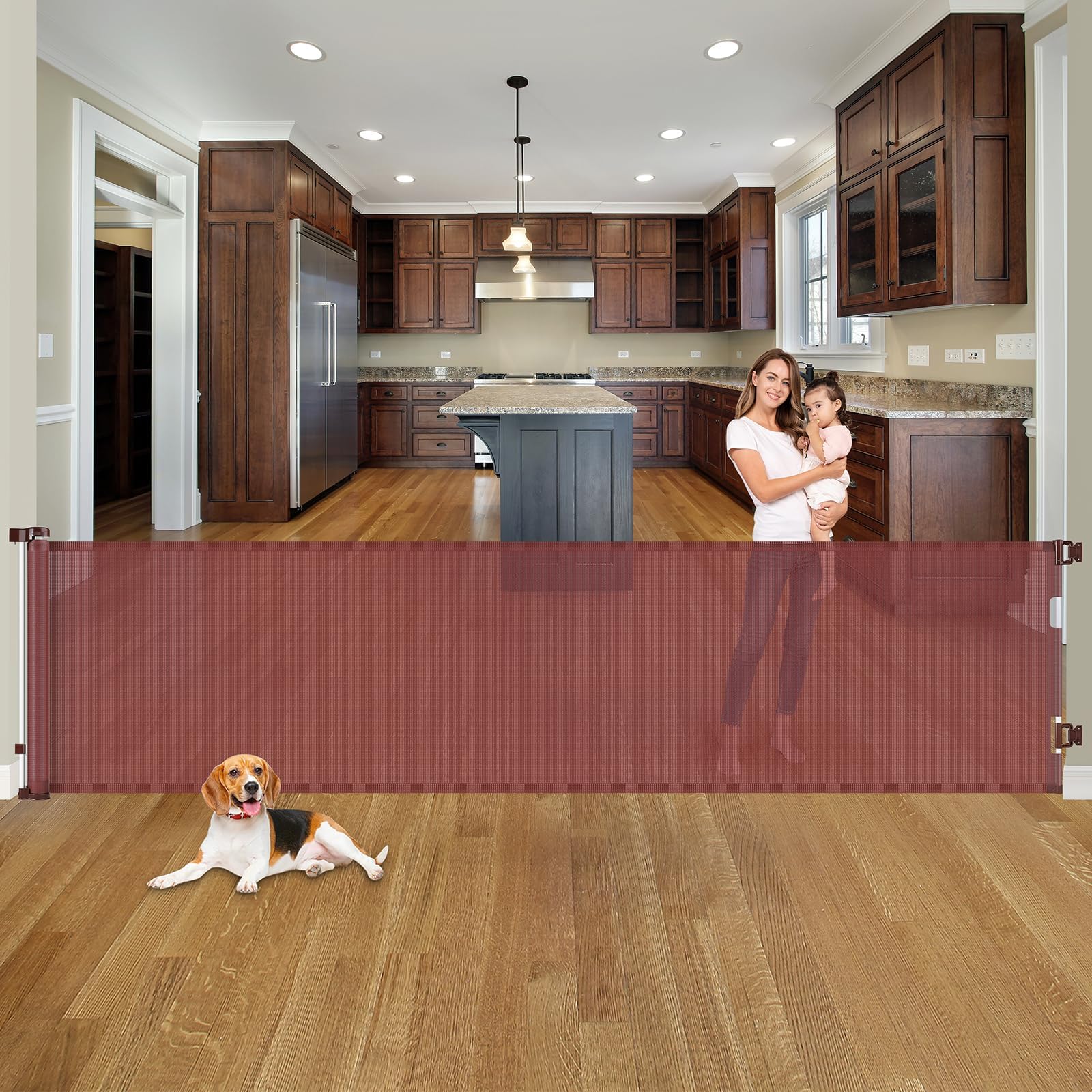 Amazon.com: Retractable Baby Gate Perma Child Safety 41" Tall x 71 ...