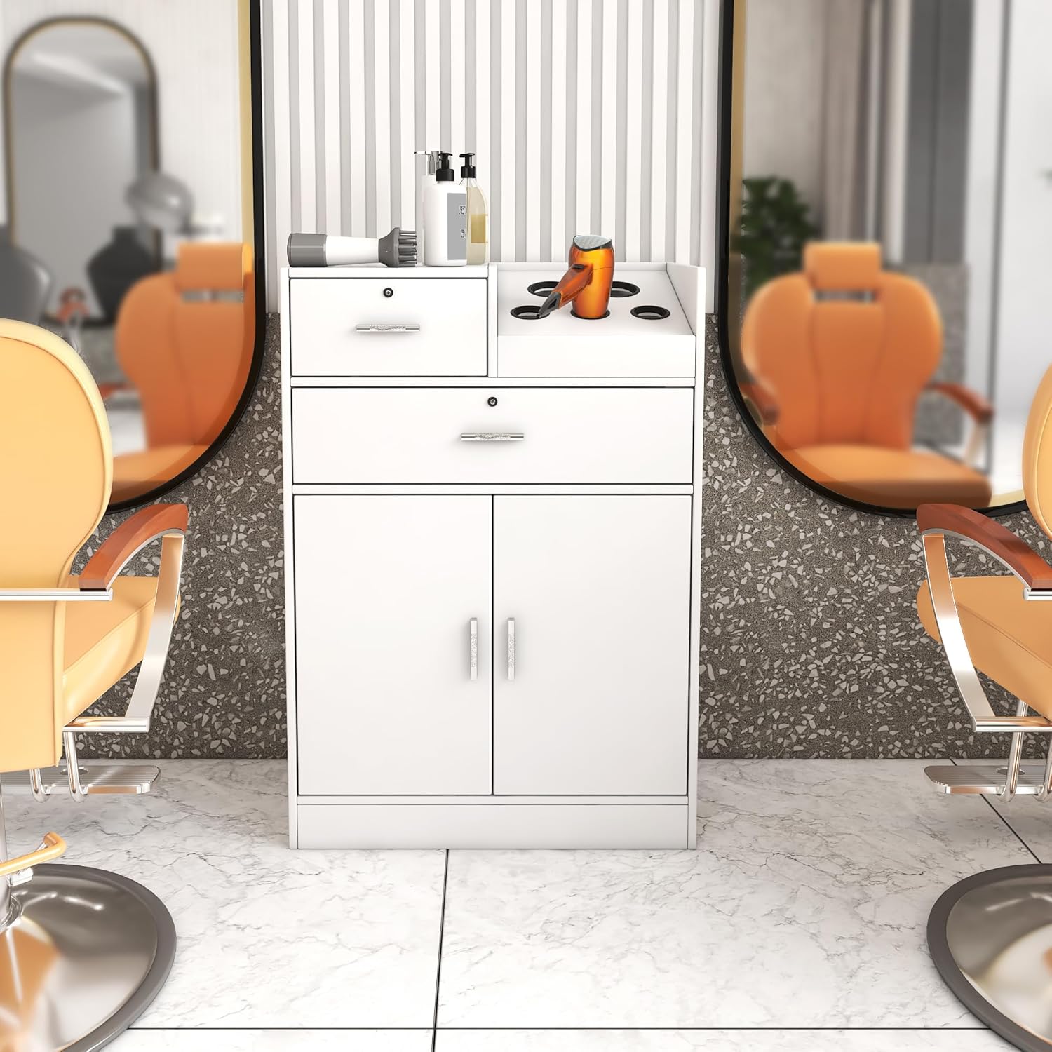 Amazon.com: HyorecyTech Locking Beauty Salon Storage Cabinet, Salon ...