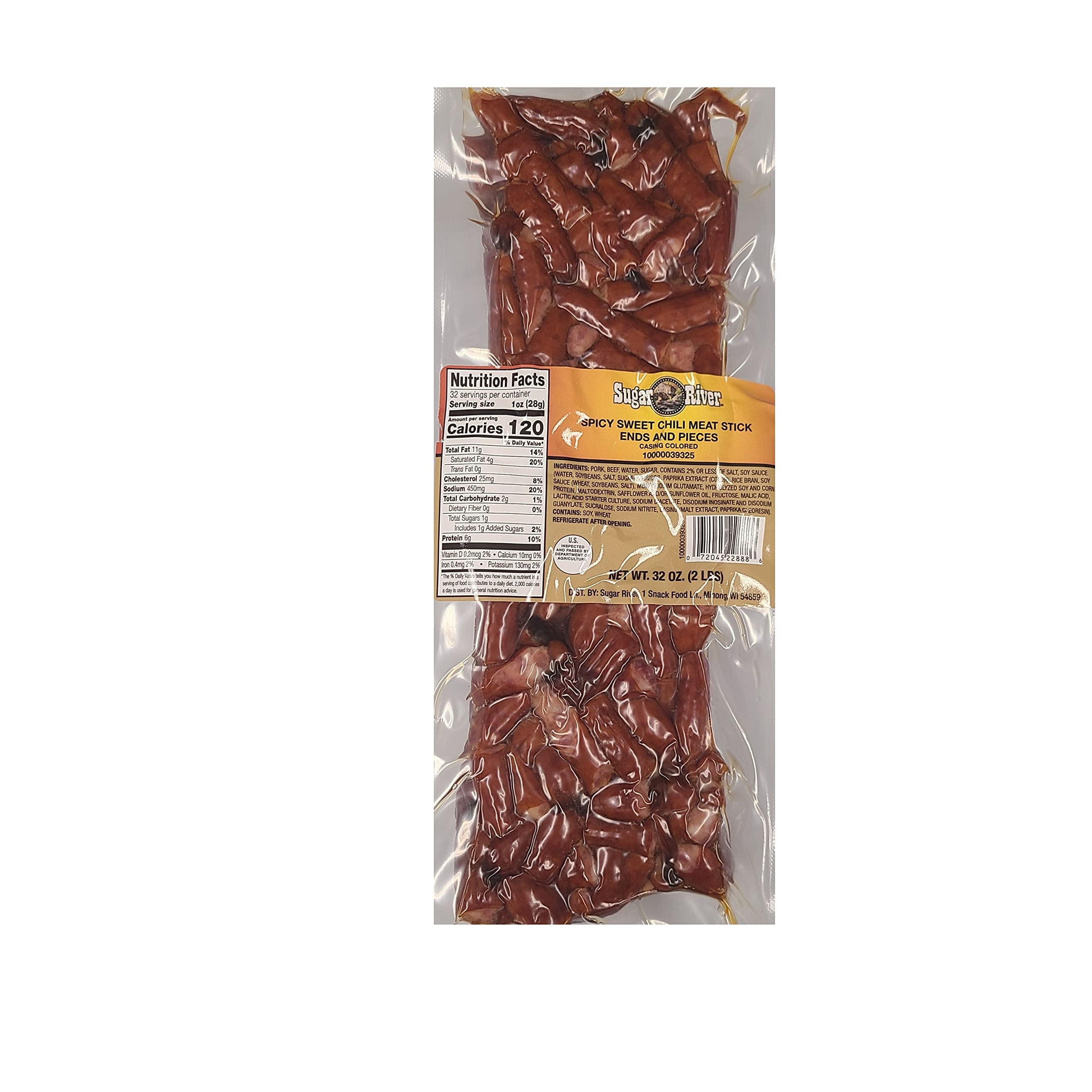 Amazon.com: Sugar River Meat Snack Links Ends & Pieces 2 lbs (Spicy ...