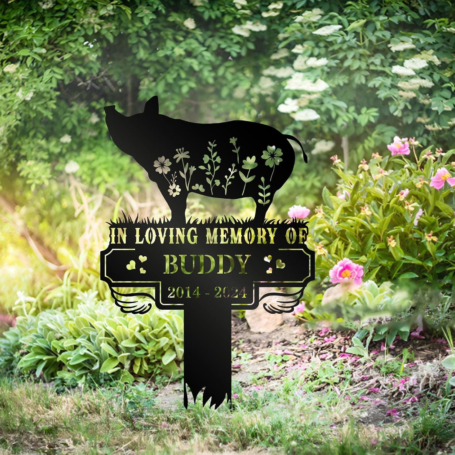 Amazon.com : Personalized Pig Memorial Stake Sign Personalized, Pet ...