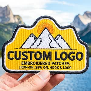 Amazon.com: Custom Patches, Embroidered Patches, Personalized Iron-On, Hook & Loop Patch, Custom ...