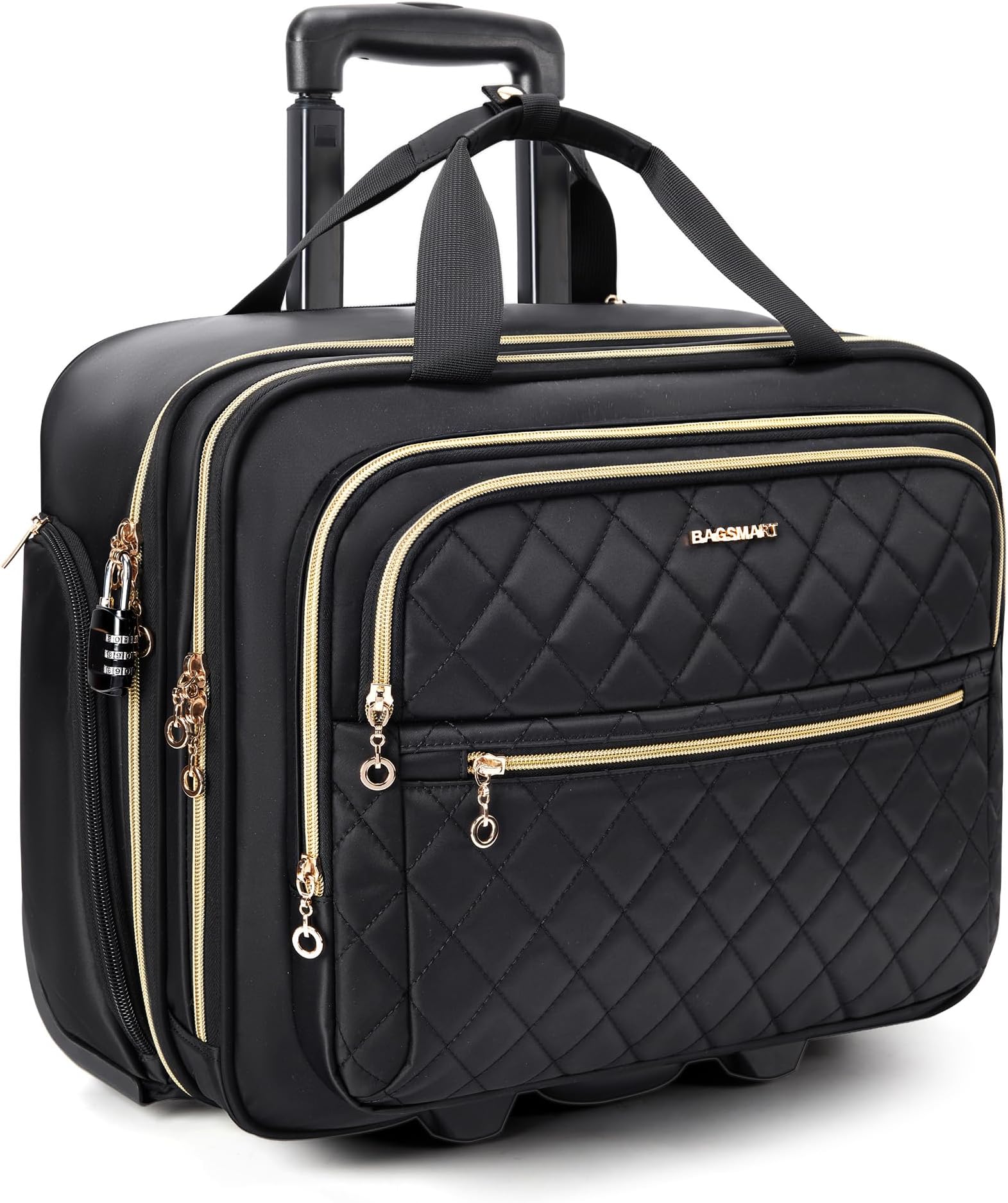 Amazon.com: VANKEAN Rolling Laptop Case for Women, Premium Travel Bag ...