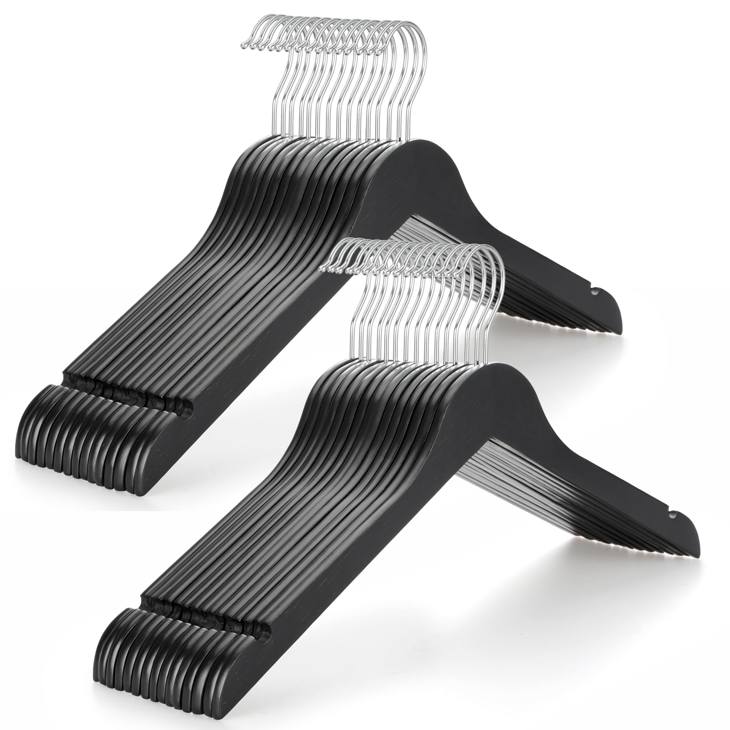 Amazon.com: TOPIA HANGER Wooden Hangers 30 Pack, 0.28-inch Slim ...