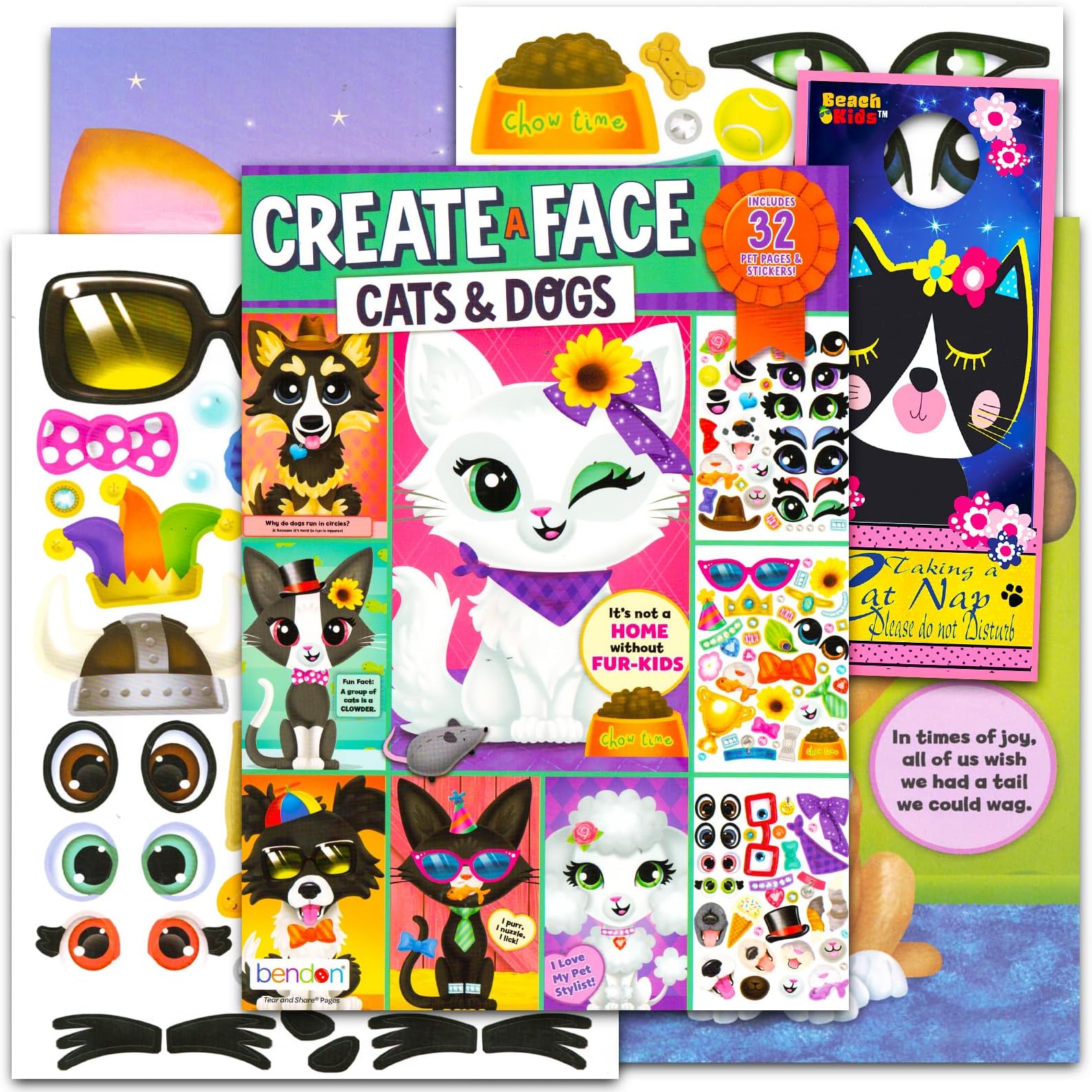Amazon.com: Make a Face Sticker Books for Kids Toddlers - Set of 3 ...