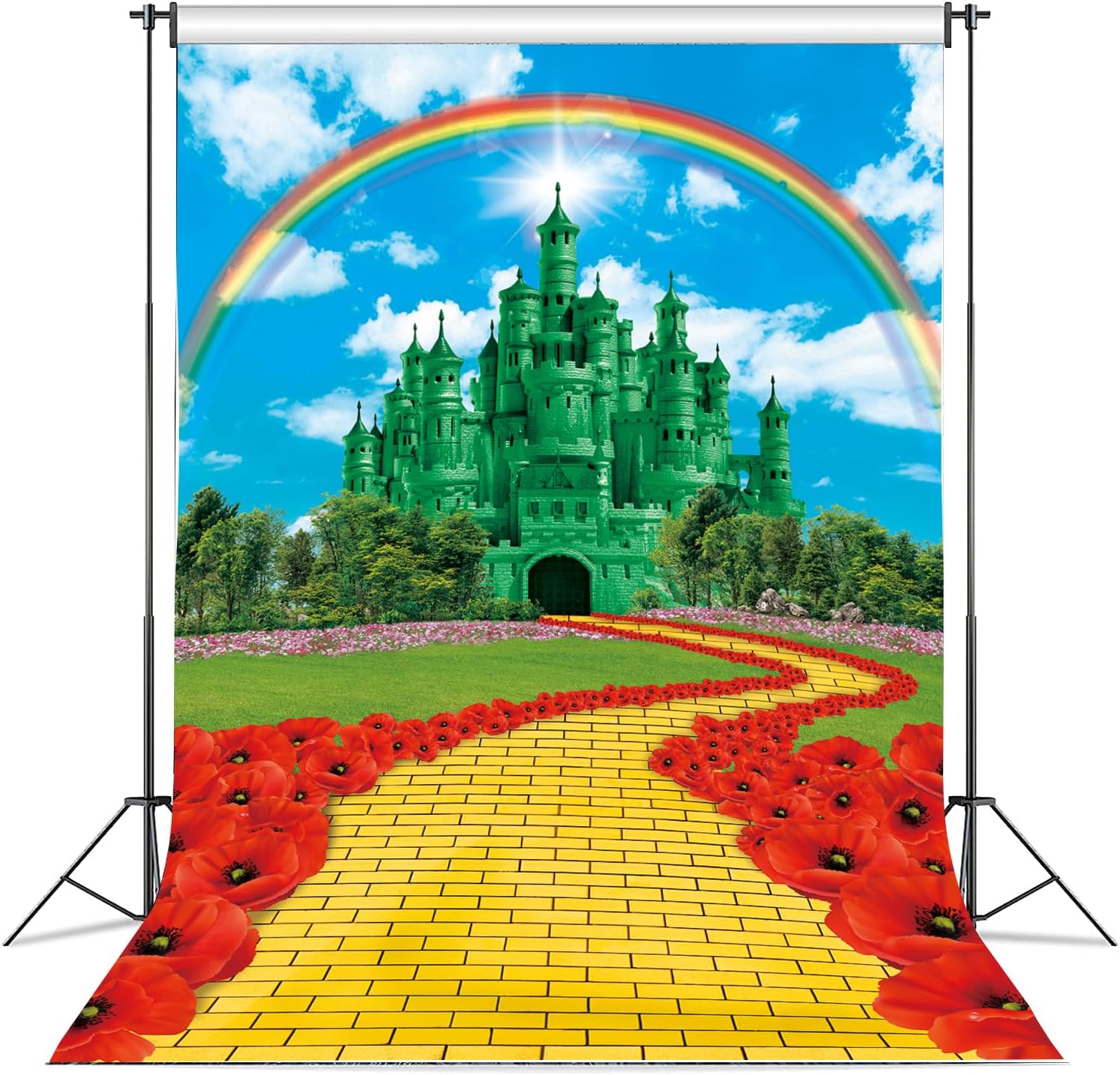 Amazon.com : 4 Pcs Emerald Castle Banner Yellow Brick Runner Entryway ...