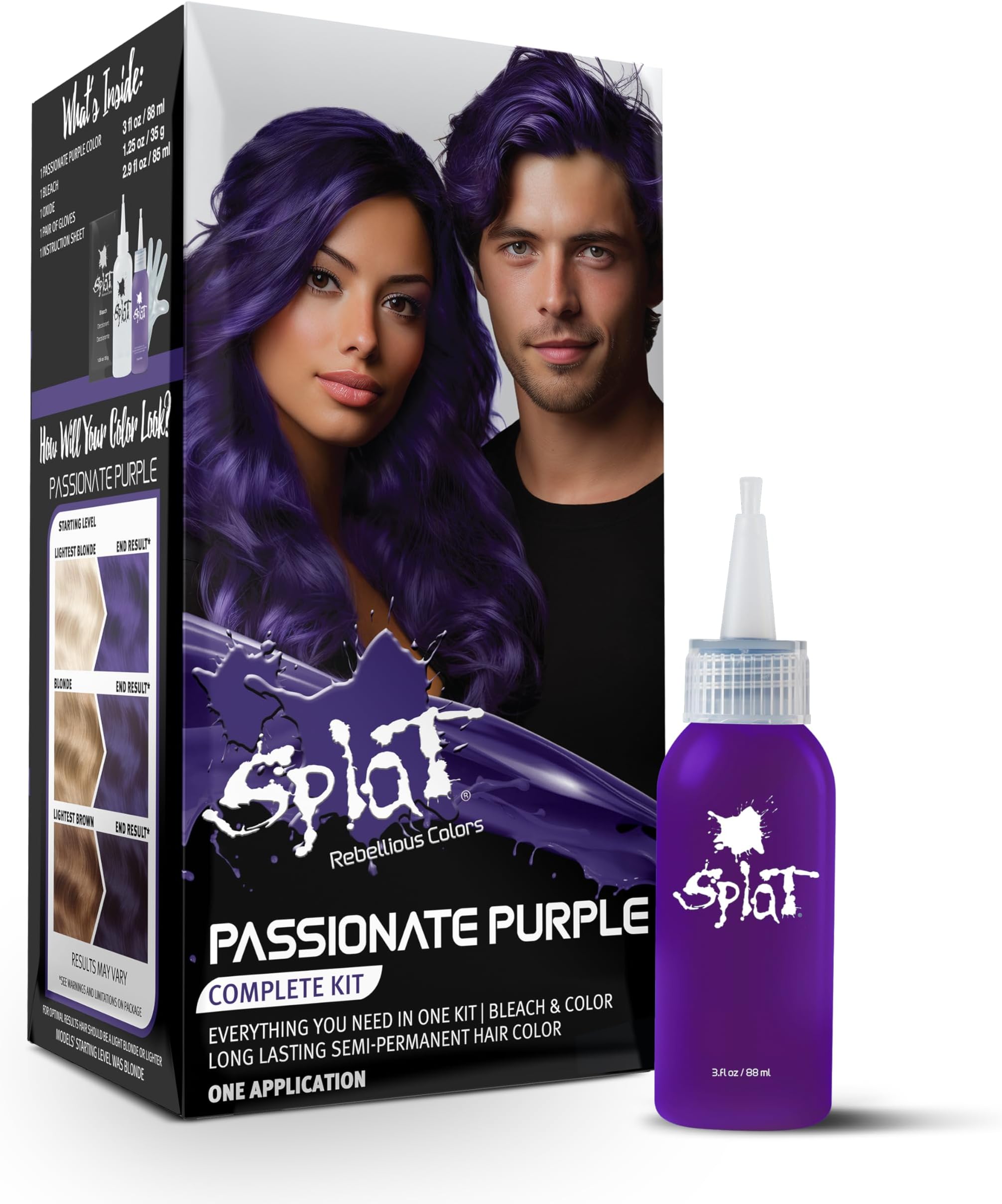 Amazon.com : Splat | Complete Kit | Hair Dye | Semi-Permanent | Long ...
