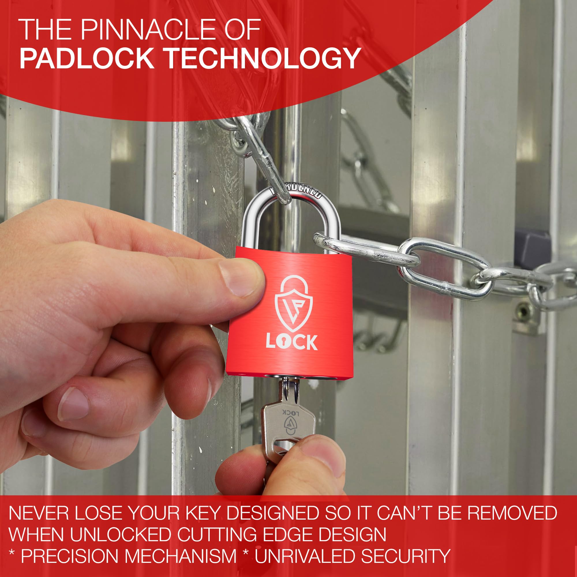 Snapklik.com : LP LOCK Pop-Up Padlock Short Shackle Red. Lockout ...