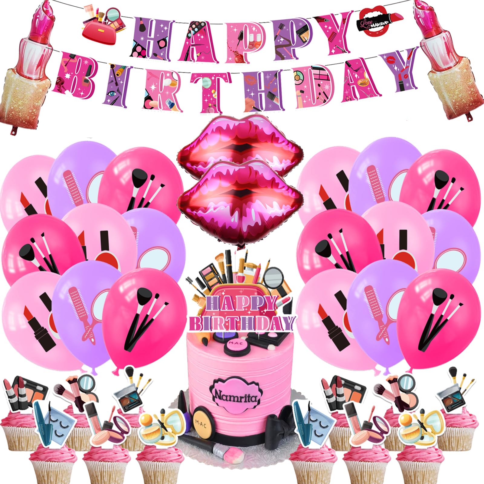 Spa Makeup Birthday Party Decorations Supplies Includes Spa Happy ...