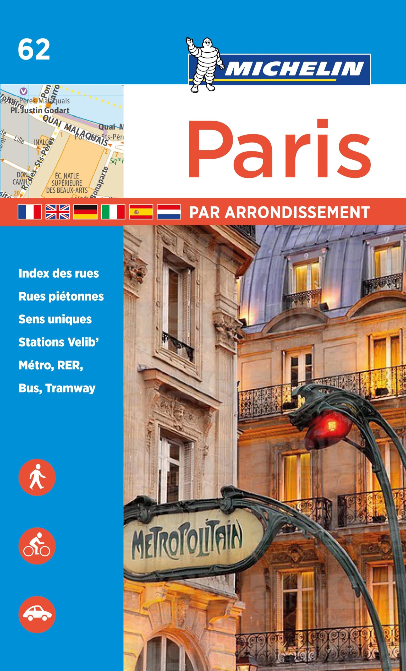 Michelin Paris by Arrondissements Pocket Atlas #62 (Michelin Map ...