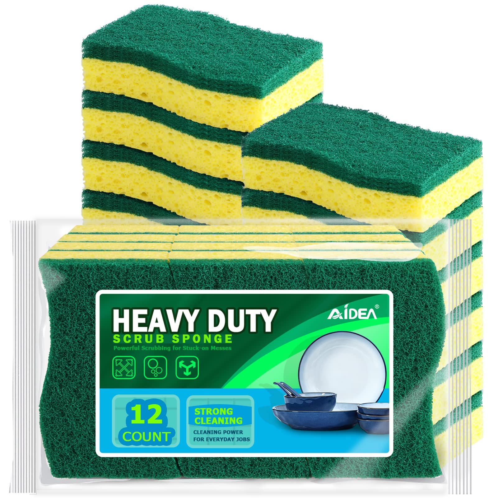 Snapklik.com : Sponges Heavy Duty-12Count, Sponges Kitchen, Sponge For ...