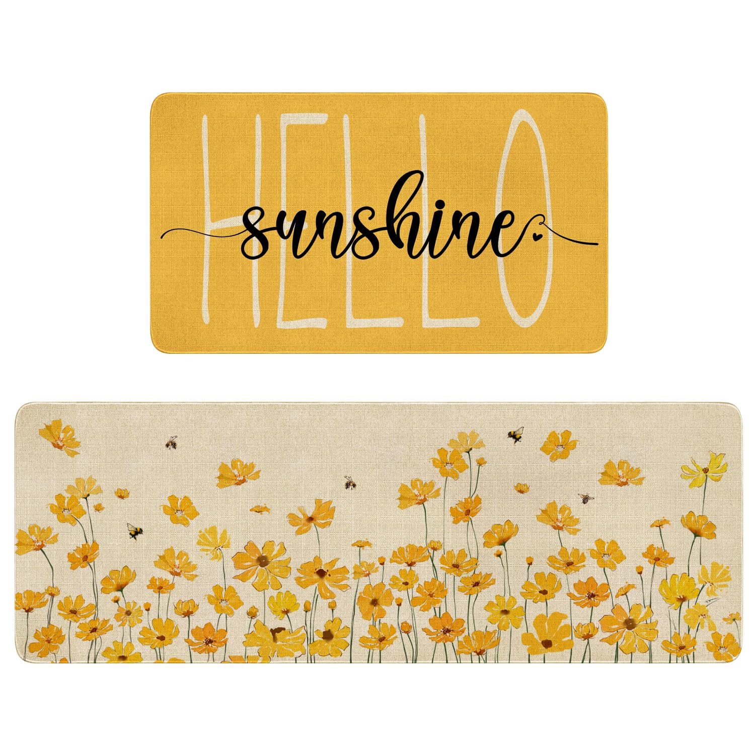 Amazon.com: Xsinufn Spring Summer Farmhouse Kitchen Rugs and Mats Set ...