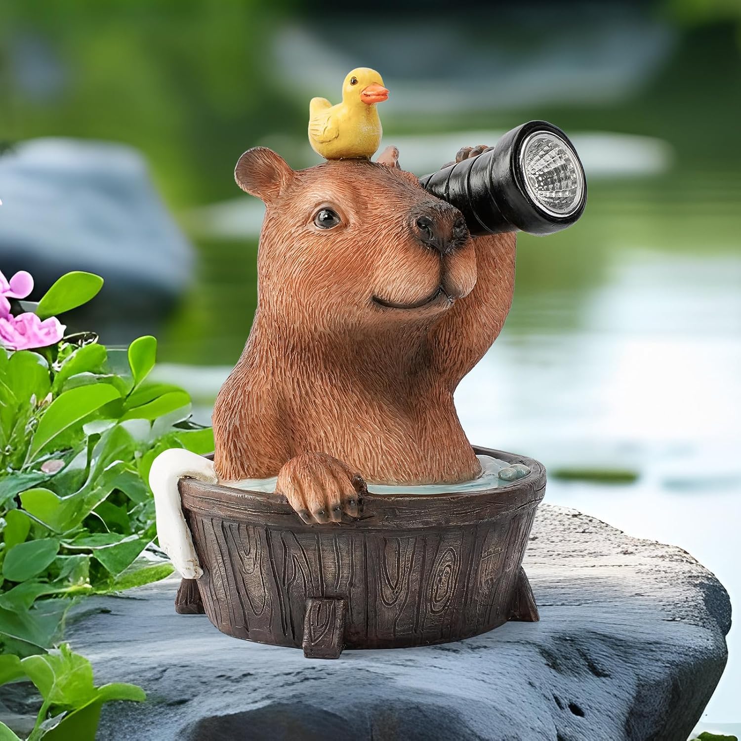 Amazon.com: Joint Honglin Capybara Solar Garden Statue – Funny Outdoor ...