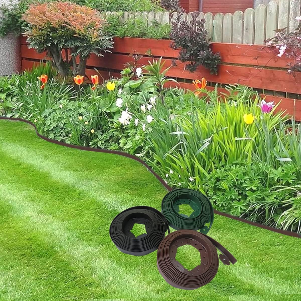 Bordes de paisaje sin excavación, borde de lecho de flores, borde de ...