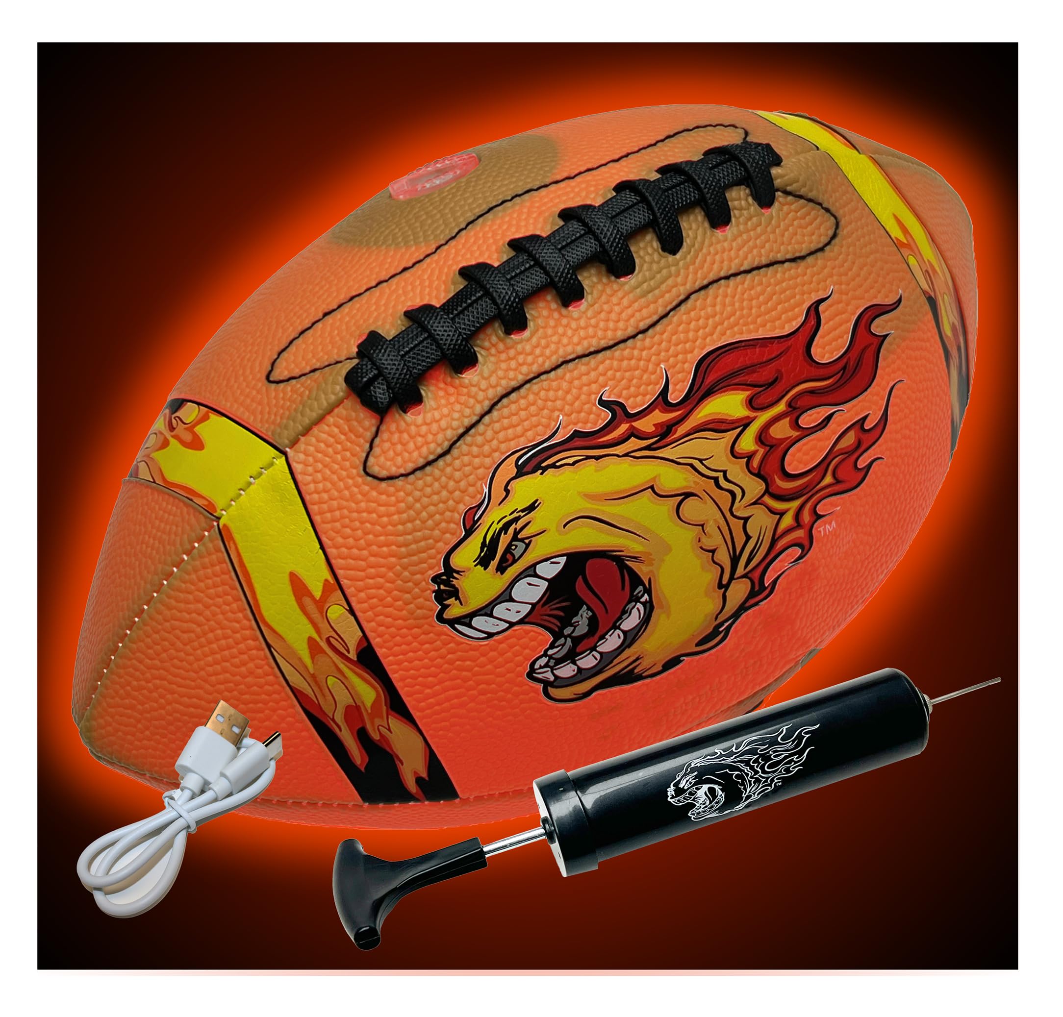 Amazon.com : FIREBOMB™ LED Glowing Footbomb™ Football - Rechargeable ...