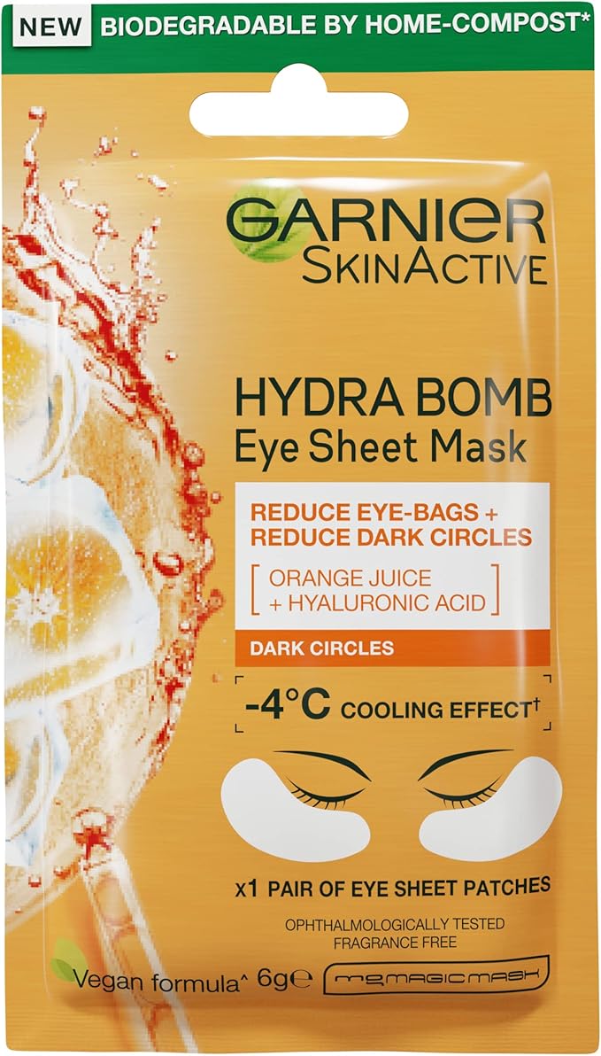 Garnier SkinActive Eye Tissue Mask Hyaluronic Acid and Orange Juice ...