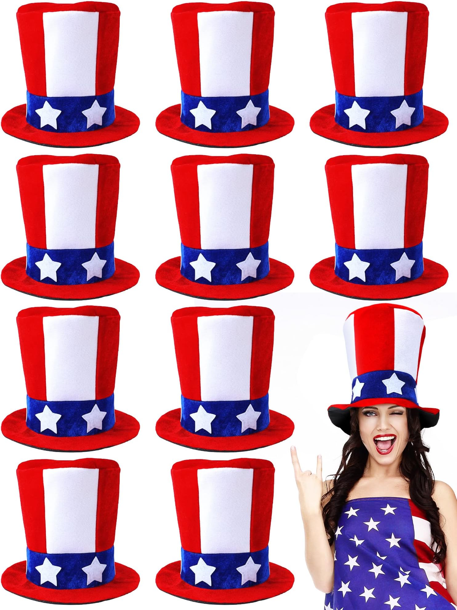 Amazon.com: Mini Patriotic 4th of July Party Hats - 4 Count : Toys & Games