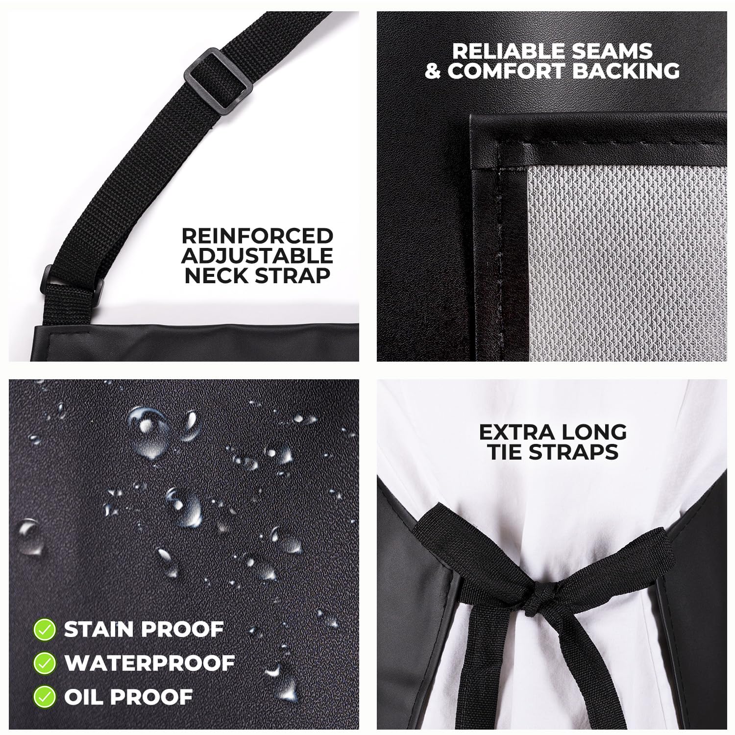 Snapklik.com : GREEN LIFESTYLE 2 Pack Waterproof Rubber Vinyl Apron ...